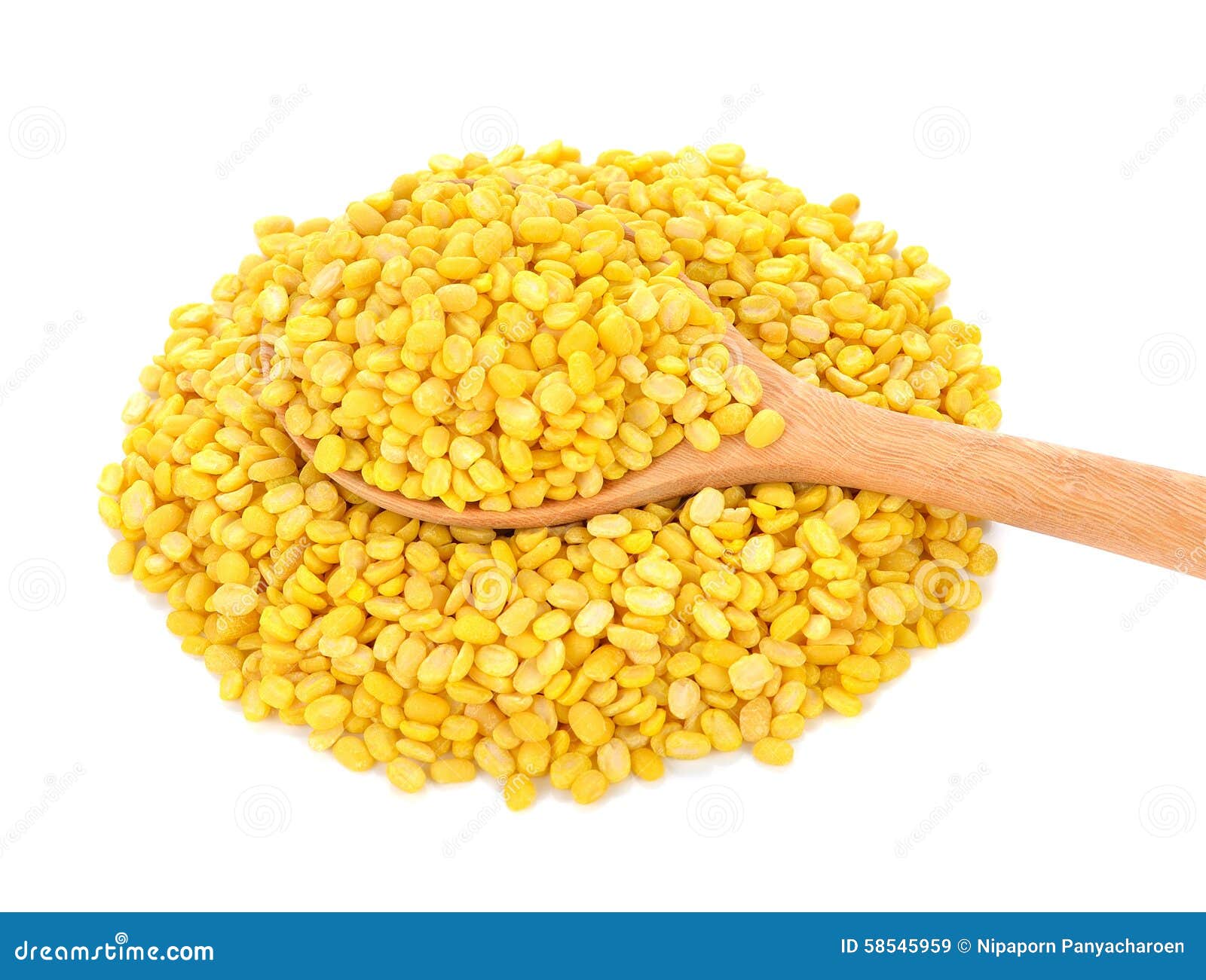 Peeled Split Mung Bean Isolated On White Background Royalty-Free Stock ...