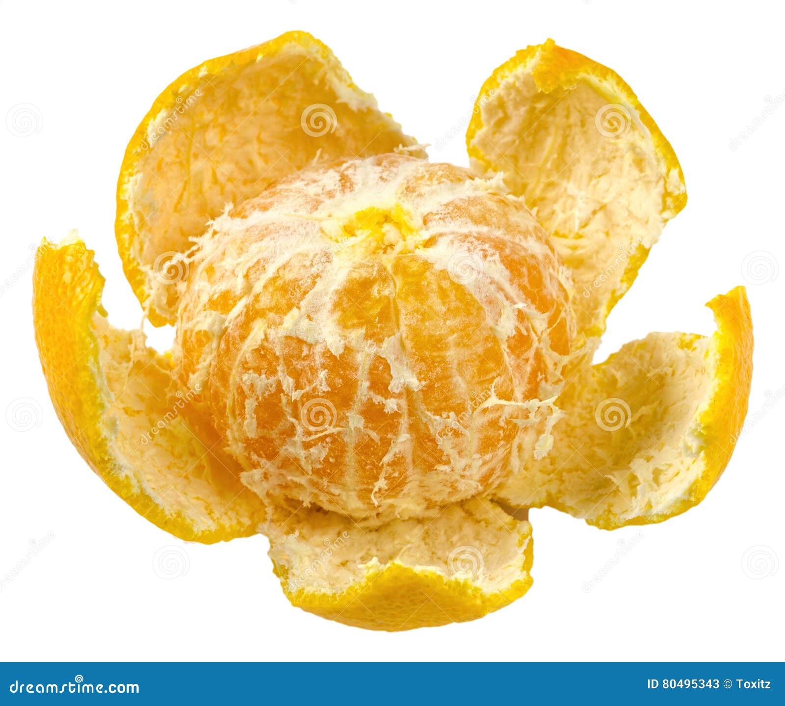 Peeled Tangerine Segments Isolated Stock Image - Image of fruity ...