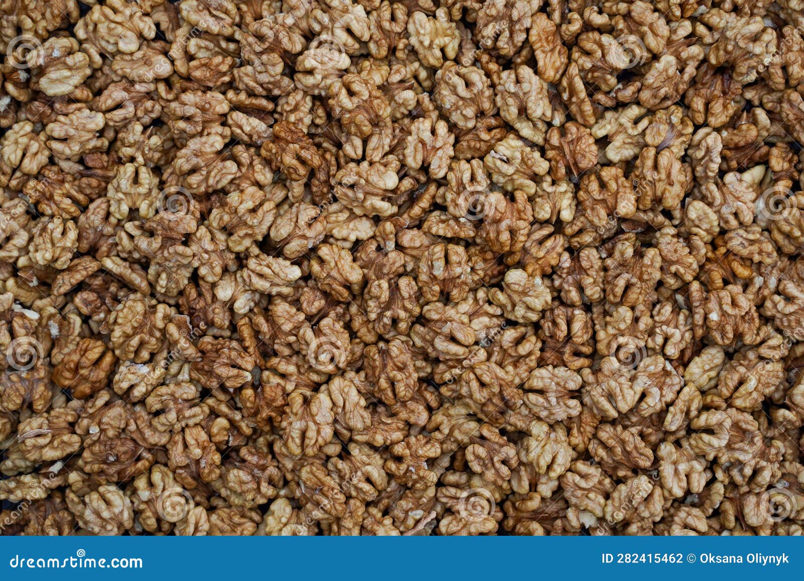 Peeled Wallnuts Texture. Full Frame of Peeled Raw Organic Walnuts in ...