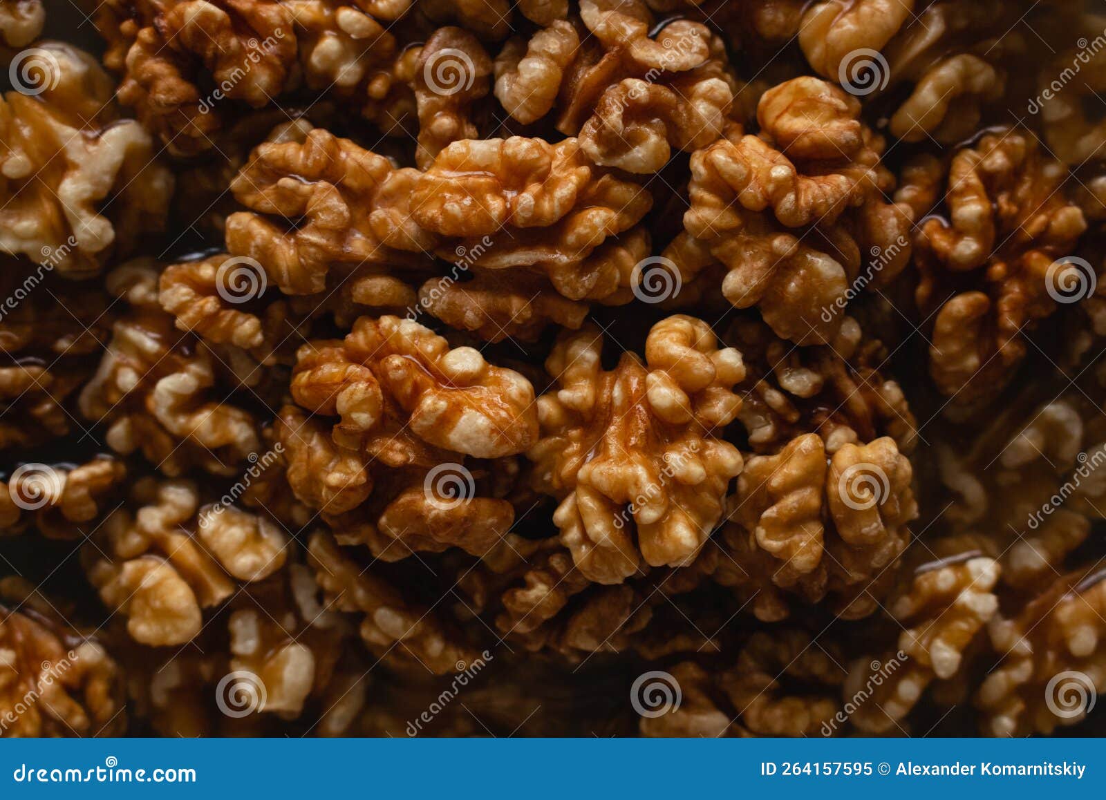Peeled Walnuts Soaked in Honey. Stock Image - Image of meal, food ...