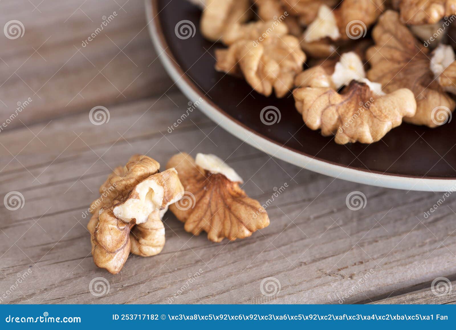Peeled Walnuts on the Table Stock Photo - Image of peeled, plate: 253717182
