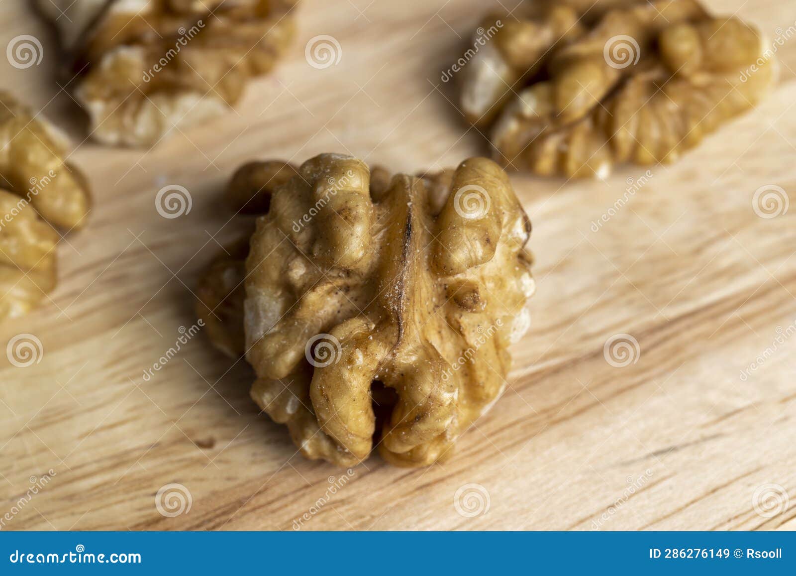 Peeled Walnuts on a Wooden Surface Stock Image - Image of tasty ...
