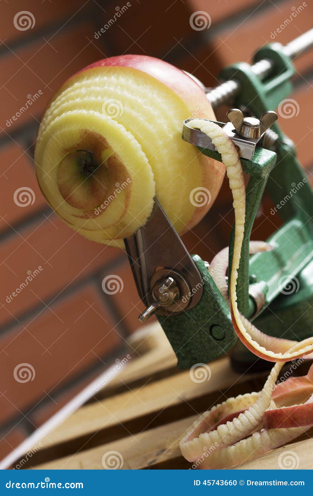 A peeling of apple stock photo. Image of peeling, fruits - 45743660