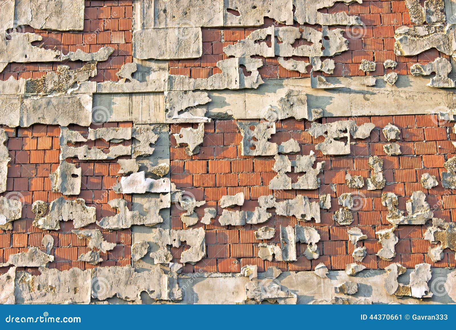 Peeling facade brick wall stock image. Image of dirty - 44370661