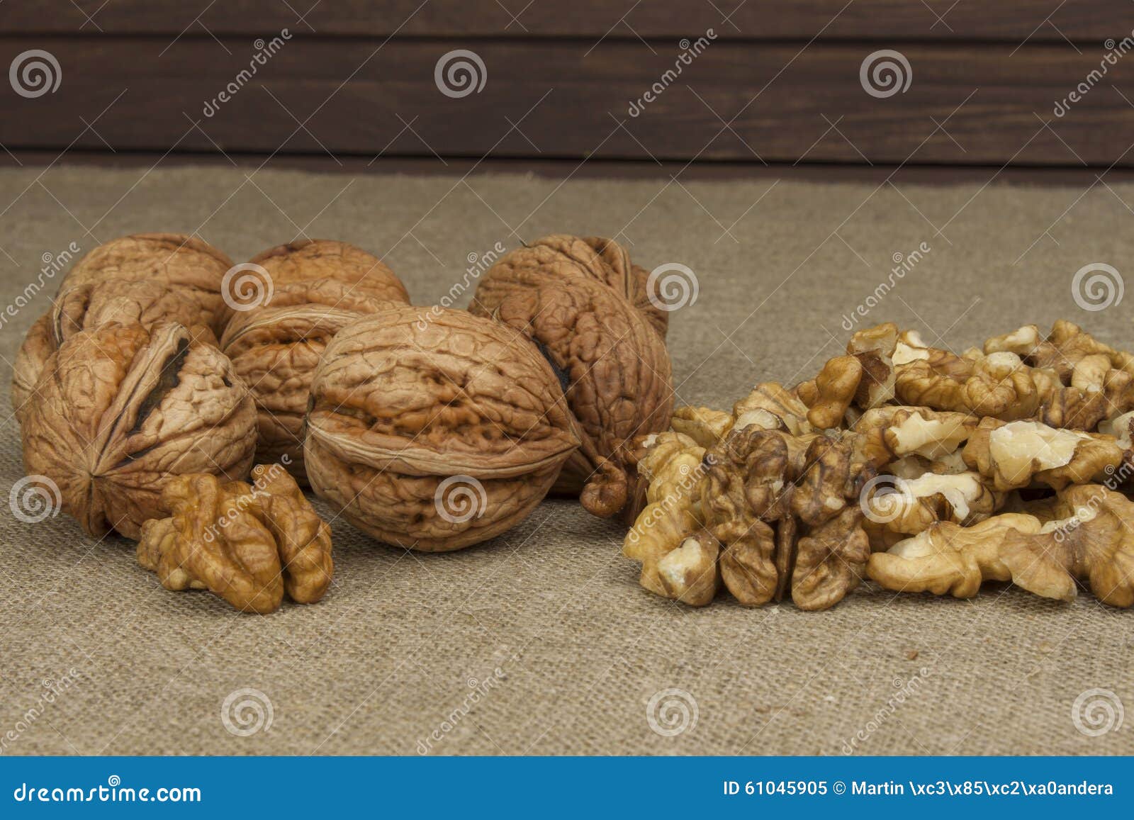 Peeling Fresh Walnuts, Walnut Dessert Preparation. Walnuts on the ...