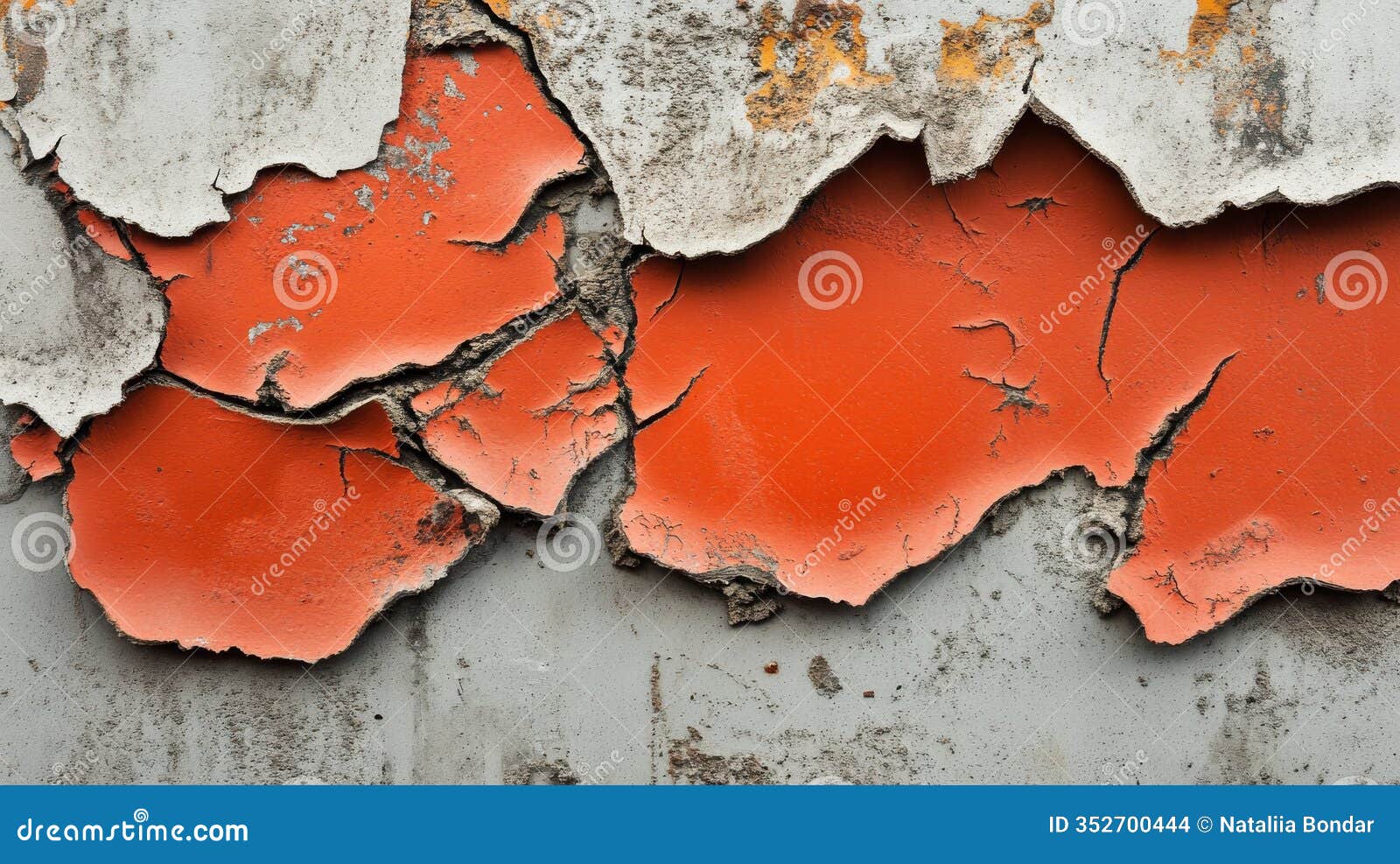 Peeling Layers of Weathered Red and Gray Paint on Aging Wall Surface ...