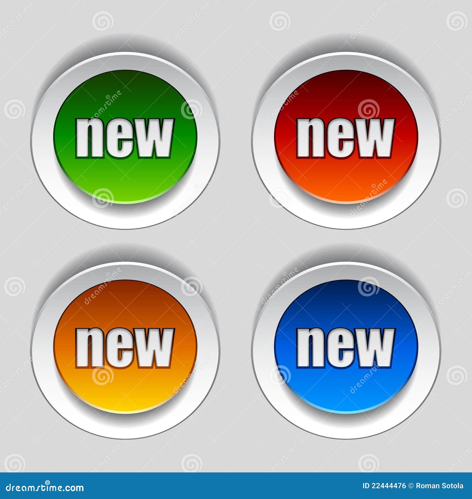 Peeling New Circle Stickers Stock Vector - Illustration of promotion ...