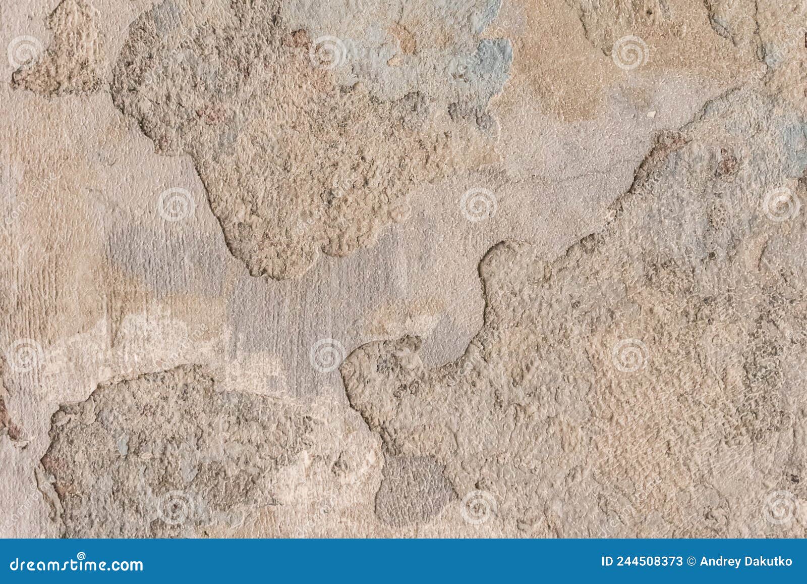 Peeling Old Plaster with Damaged Concrete Wall Cement Weathered Texture ...