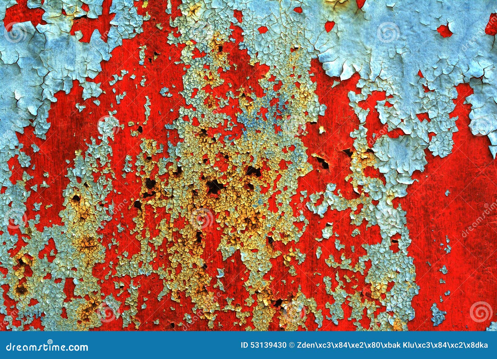 Peeling Paint on Rusty Metal Stock Photo - Image of cracked, damage ...