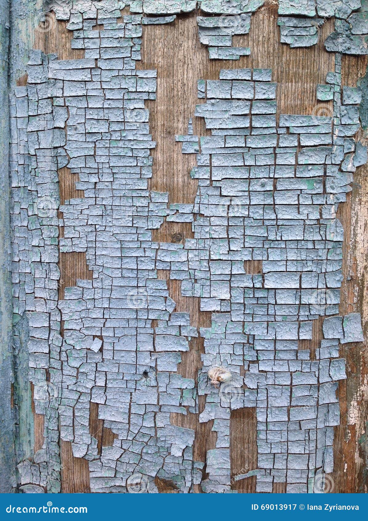 Peeling Paint on Wall Seamless Texture. Pattern of Rustic Blue Grunge ...