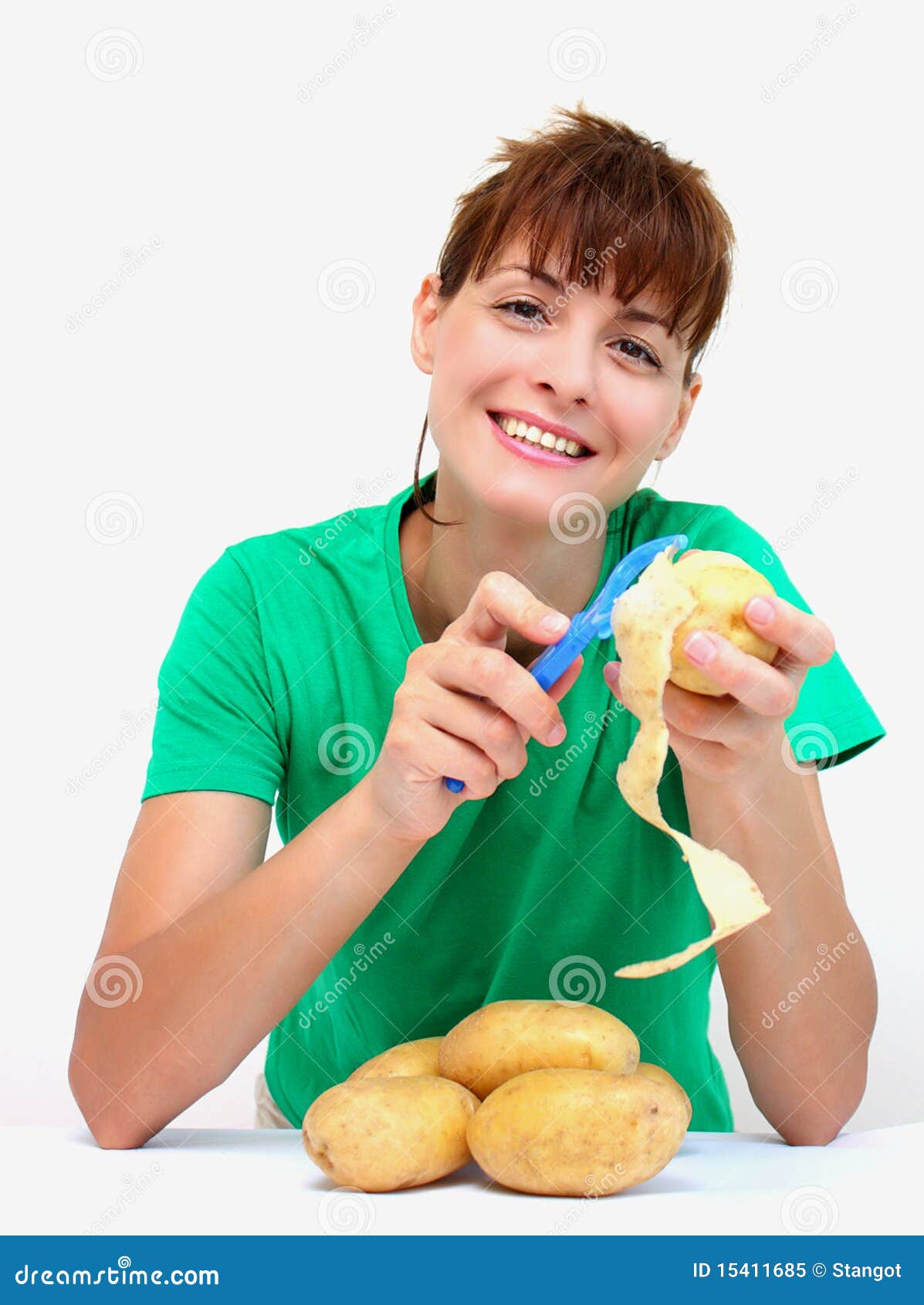 Peeling A Potato With Potato Peeler Royalty-Free Stock Image ...