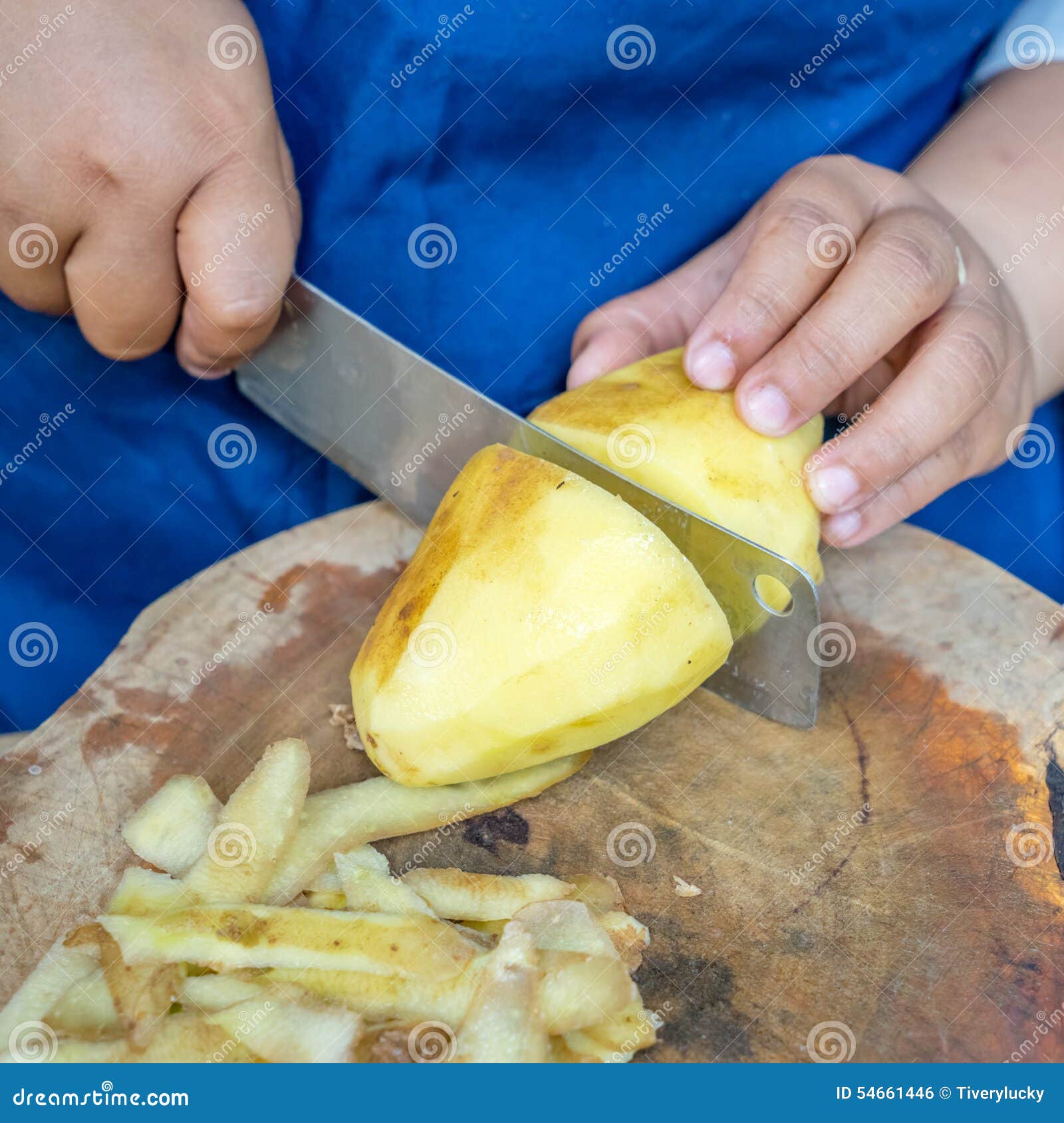 Peeling potato stock photo. Image of protein, restaurant - 54661446