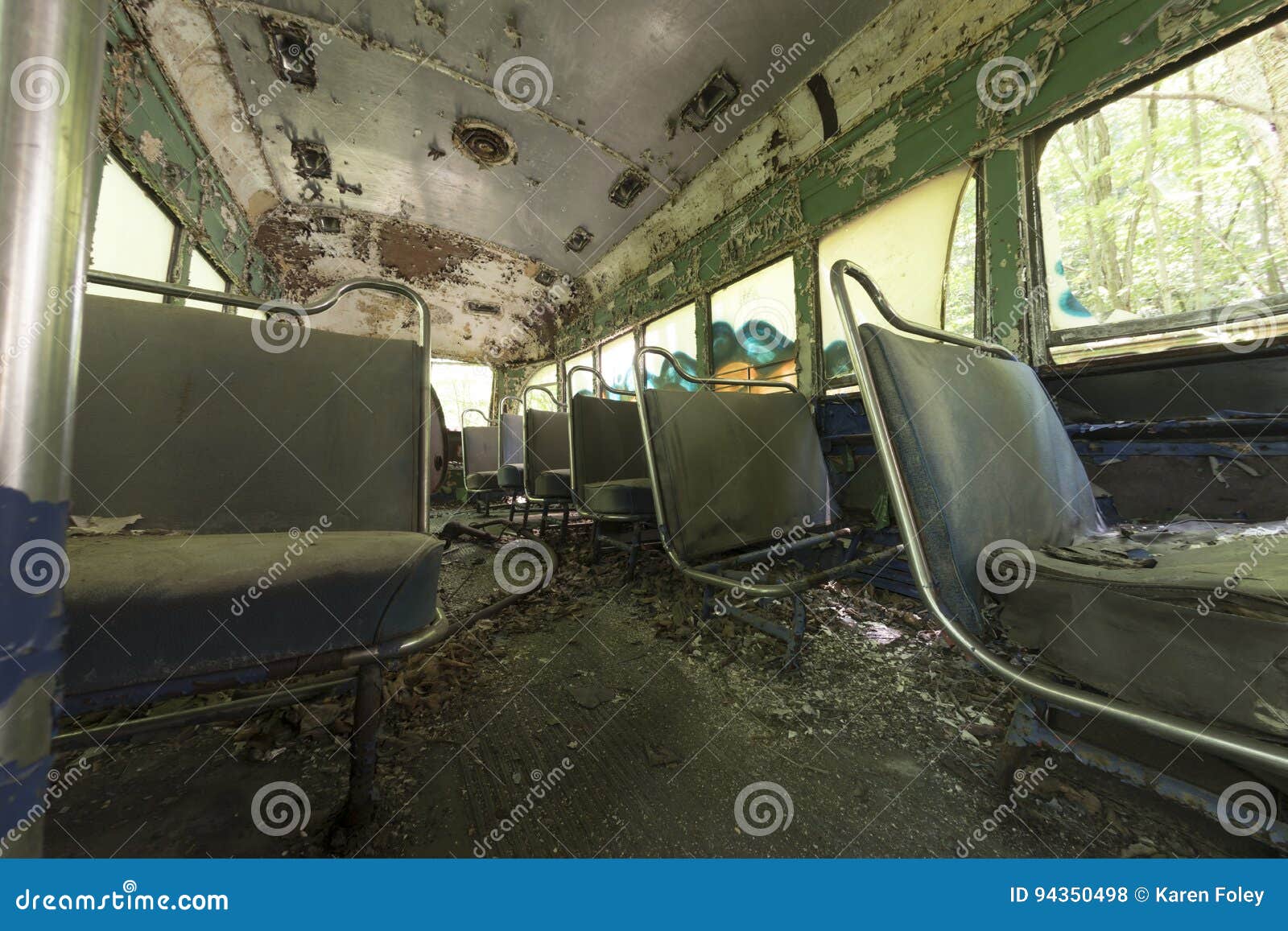 Peeling Seats Inside Abandoned Trolley Car Stock Photos - Free ...
