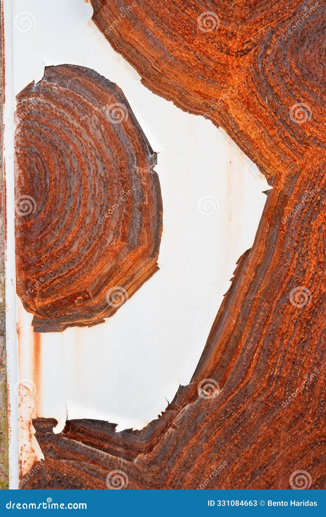 Peeling White Paint and Red Rust Texture Stock Image - Image of fraktur ...