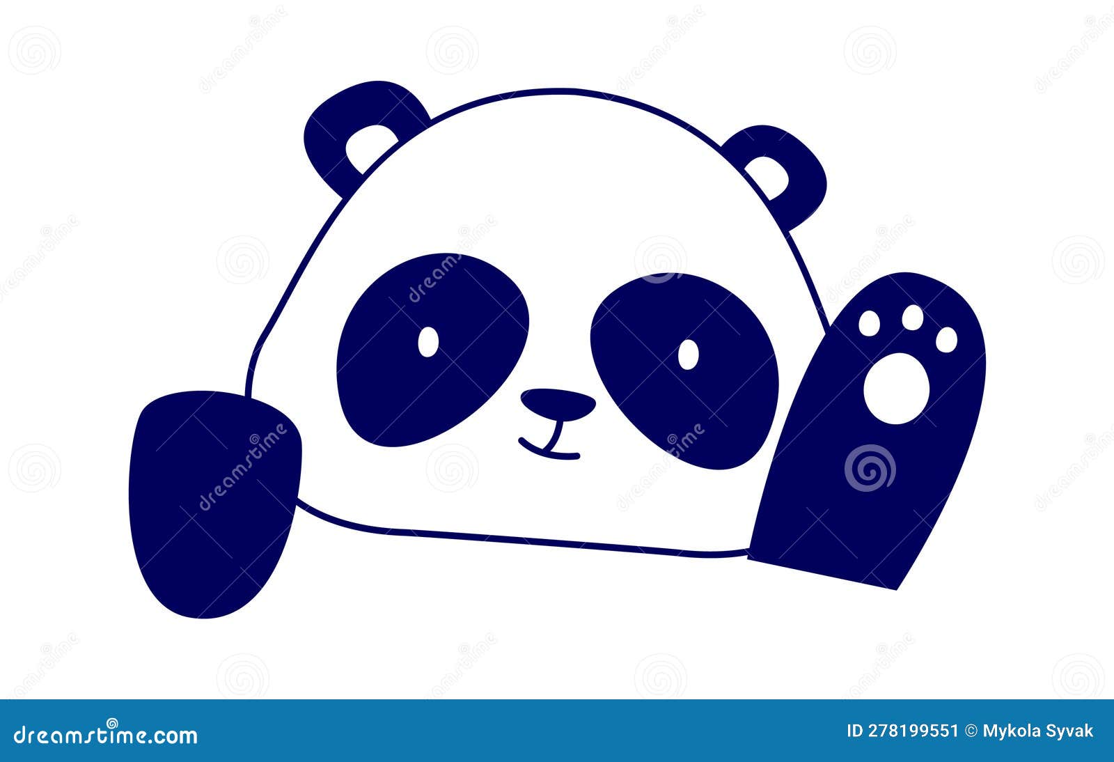 Peeping Panda Animal stock vector. Illustration of bear - 278199551
