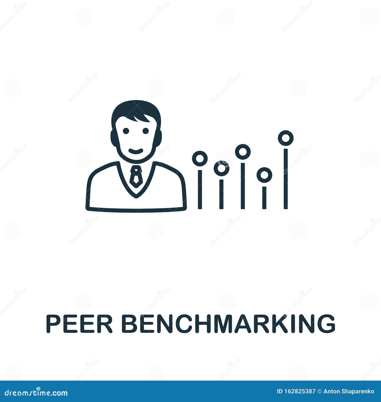 Peer Benchmarking Icon Outline Style. Thin Line Creative Peer ...