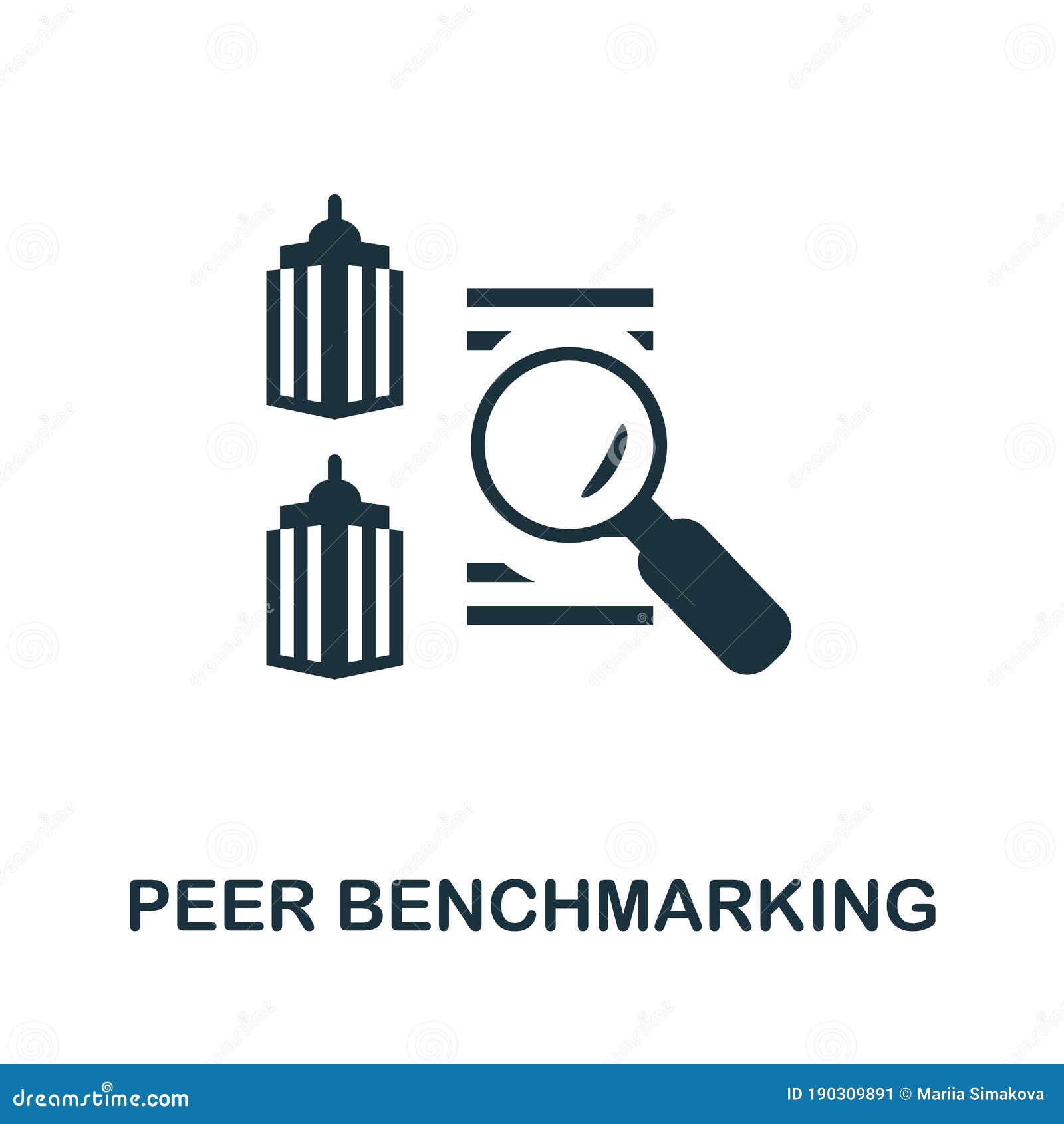 Peer Benchmarking Icon. Monochrome Simple Stock Market Icon For ...