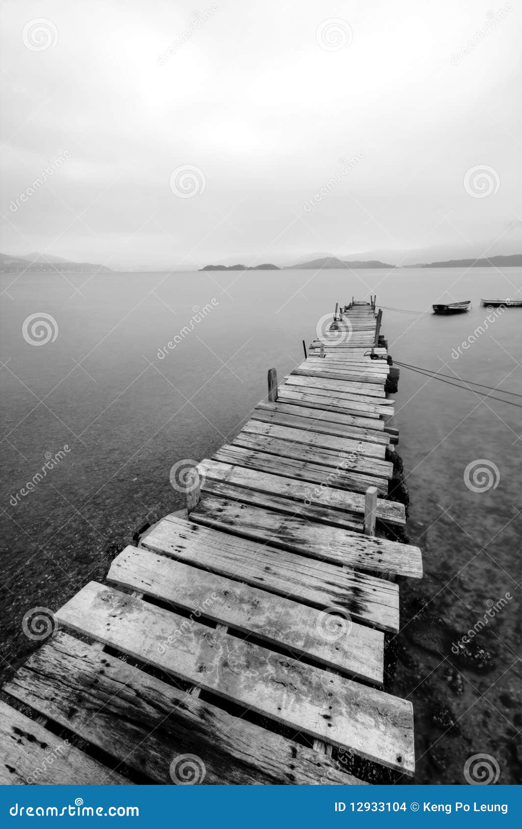 Peer and a boat stock photo. Image of endless, dreary - 12933104