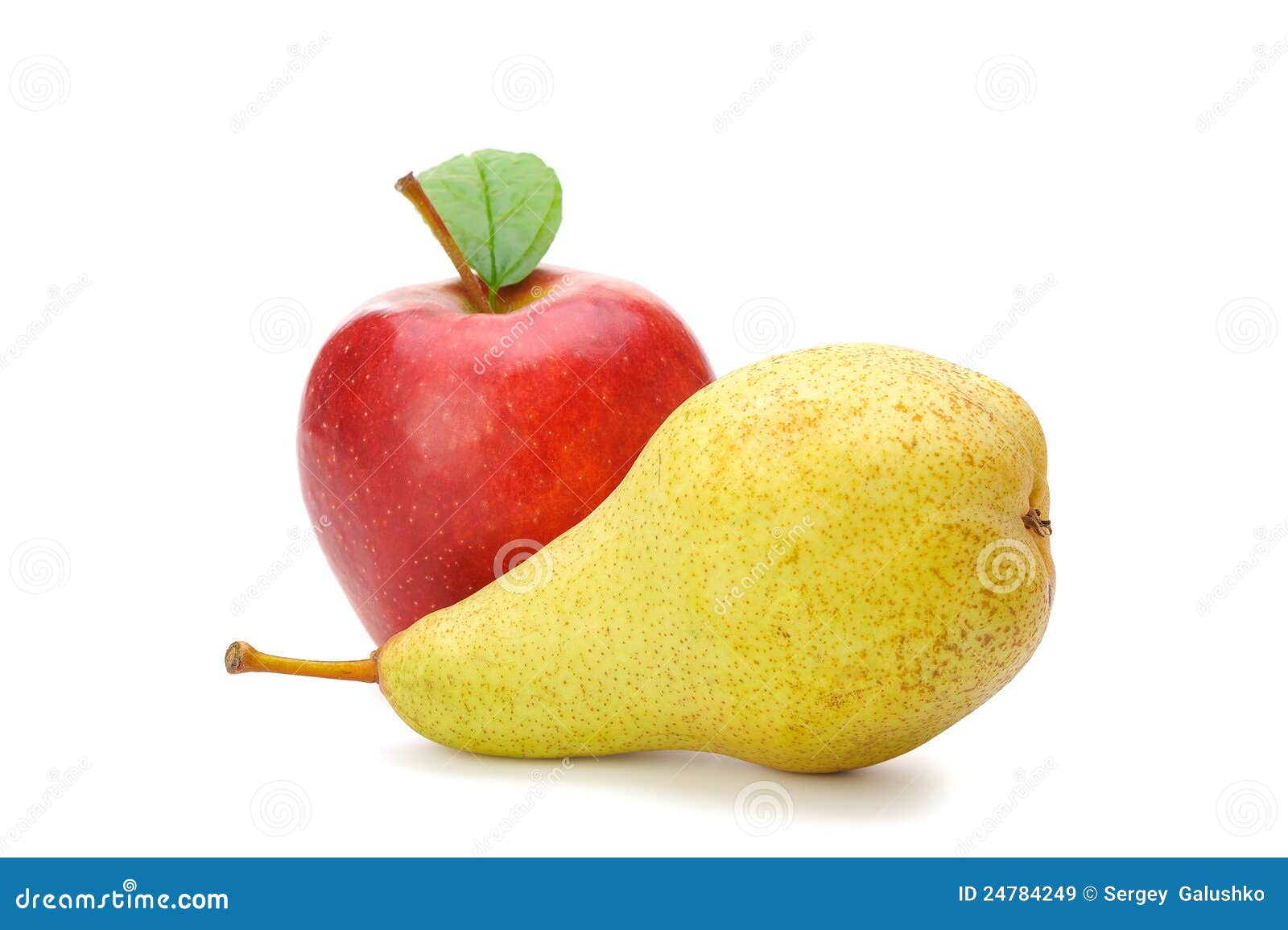 Peer en rode appel stock afbeelding. Image of plak, enkelvoudig - 24784249