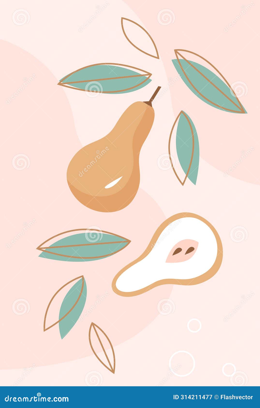 Peer fruit vertical banner stock vector. Illustration of peer - 314211477