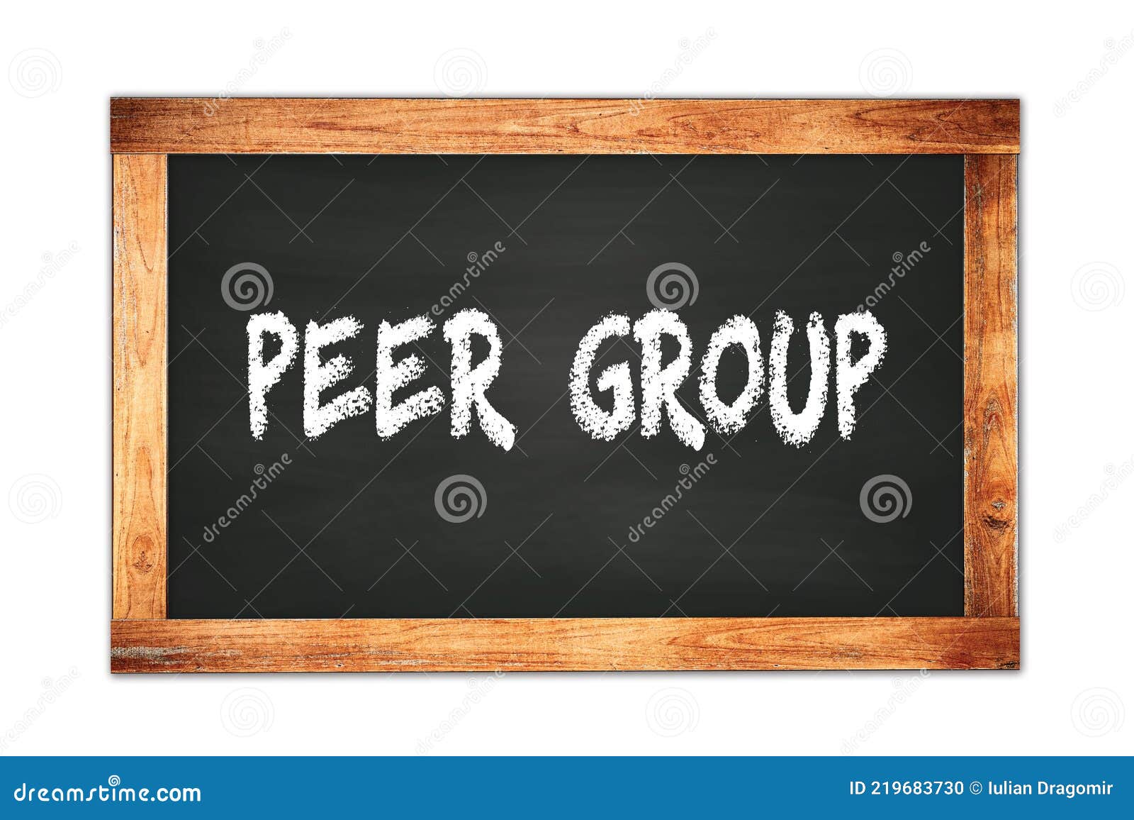 PEER GROUP Text Written on Wooden Frame School Blackboard Stock ...