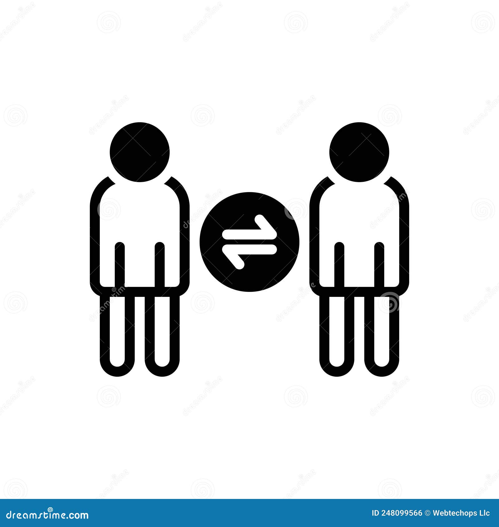 Black Solid Icon for Peer, Rival and Compeer Stock Vector ...