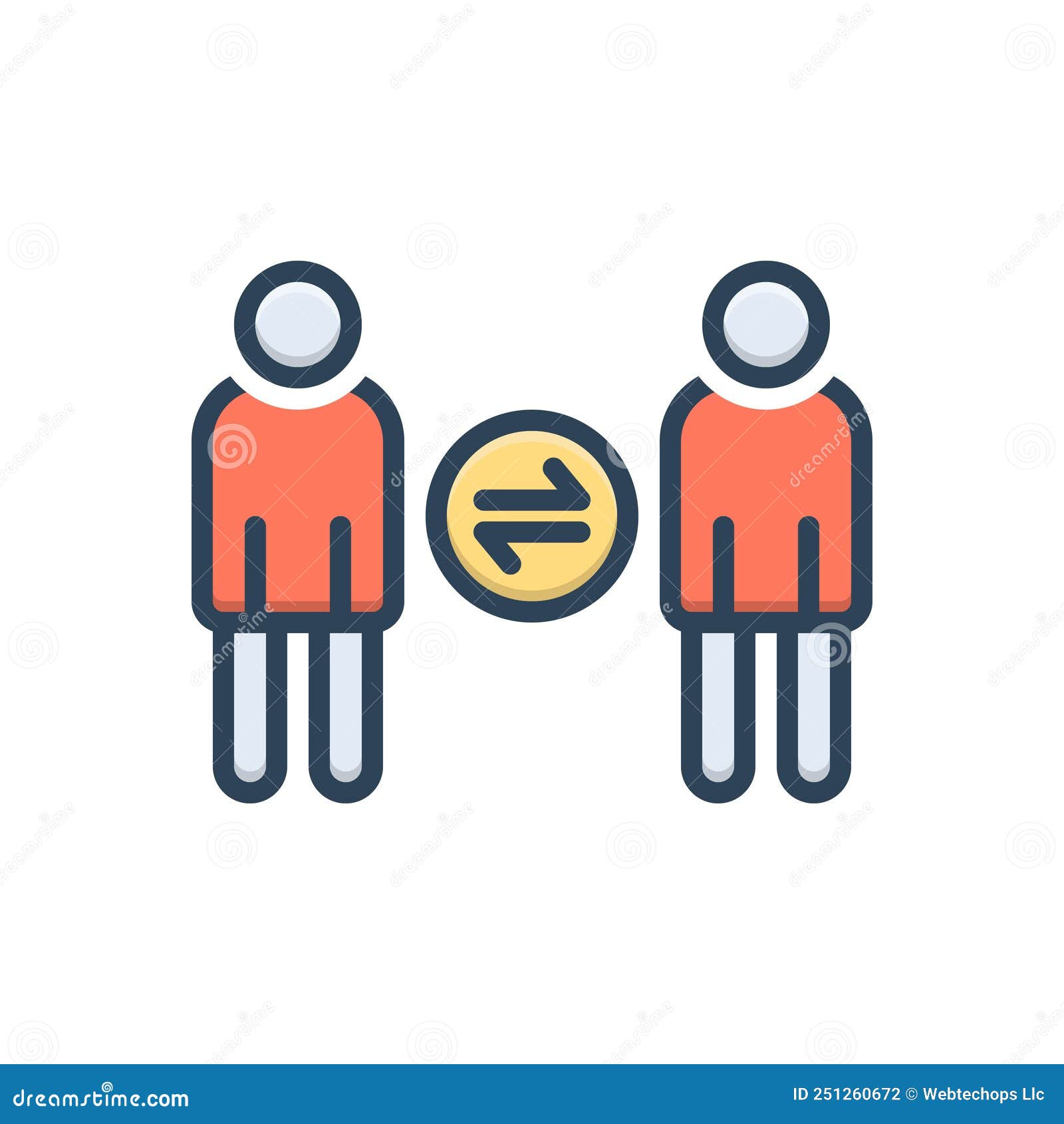 Color Illustration Icon Peer, Rival and Compeer Stock Illustration ...