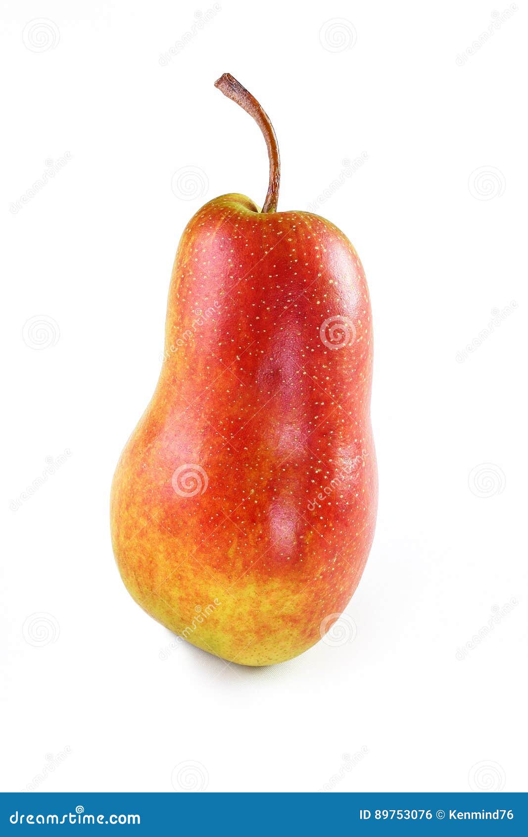 Peer Met Blad Op Witte Achtergrond Stock Foto - Image of organisch ...