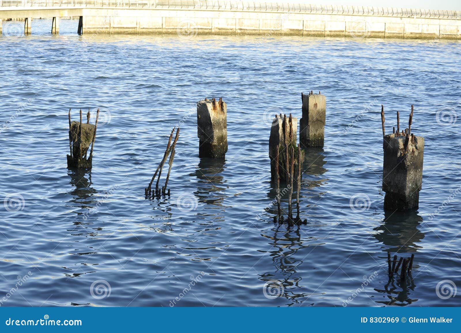 Peer Posts, Abandoned, Rotting and Rusted Stock Image - Image of ocean ...
