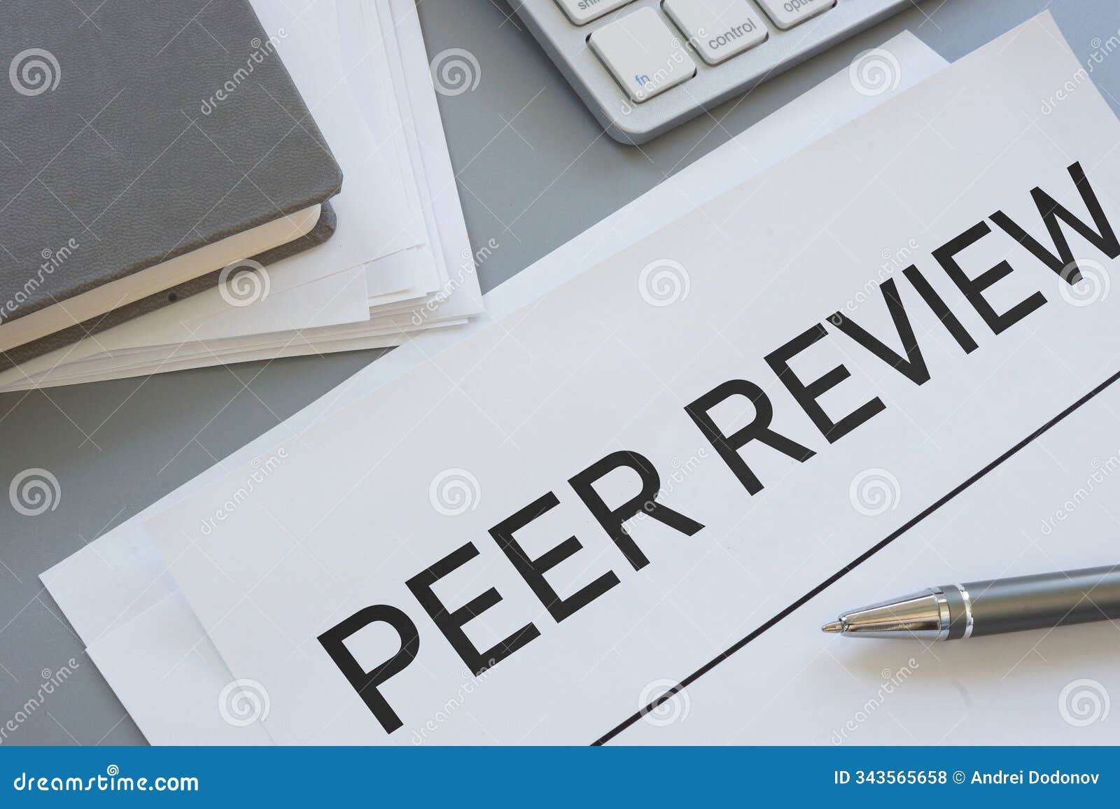 Peer Review is Shown Using the Text. Time for Review Stock Photo ...