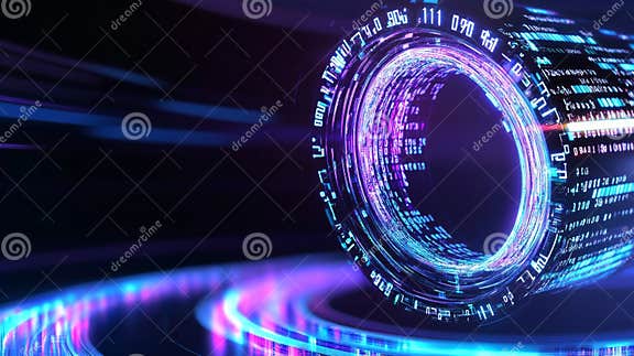 PeertoPeer Data Encryption Visualized As a Swirling Light Tunnel ...