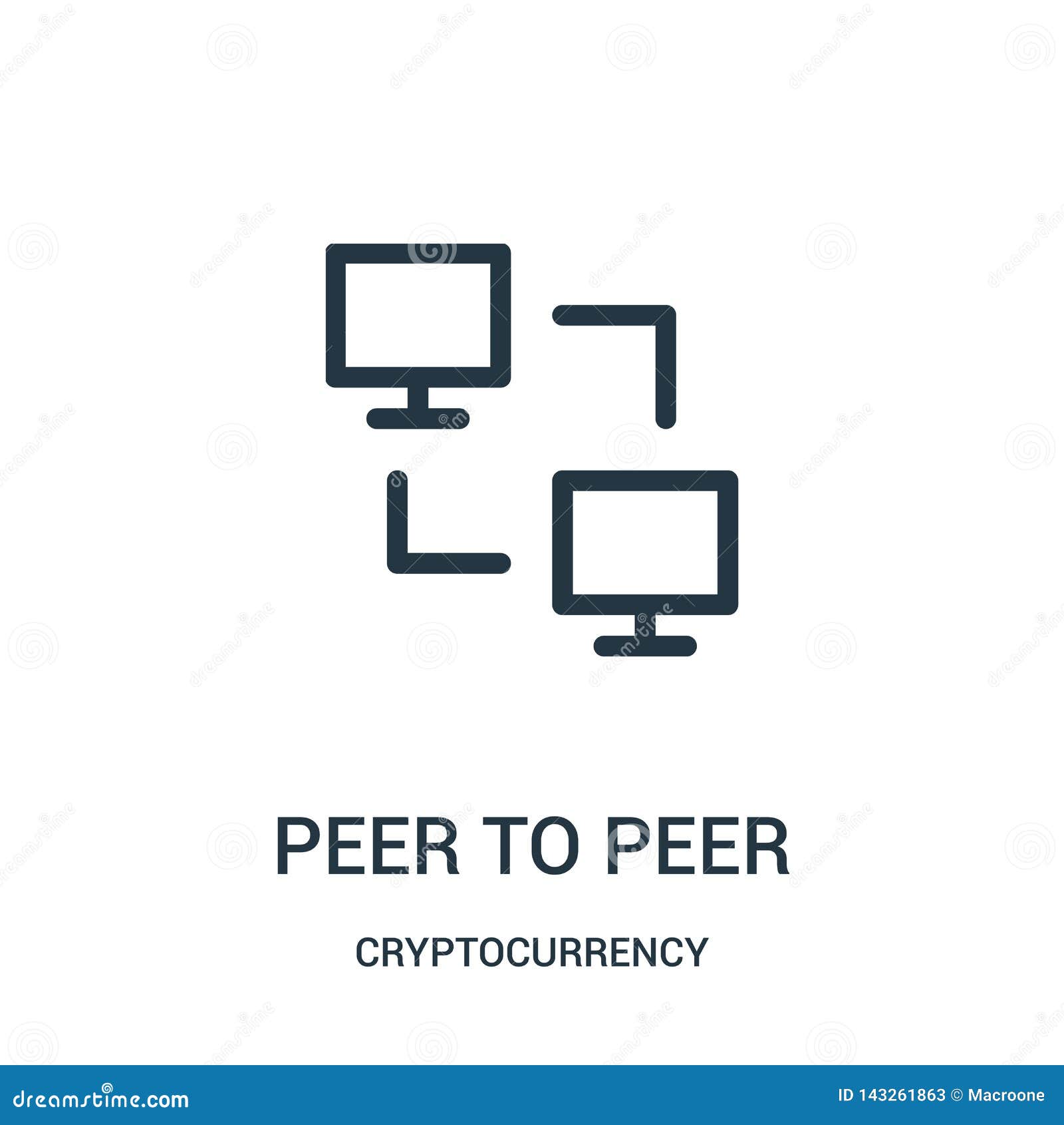 Peer To Peer Icon Vector from Cryptocurrency Collection. Thin Line Peer ...