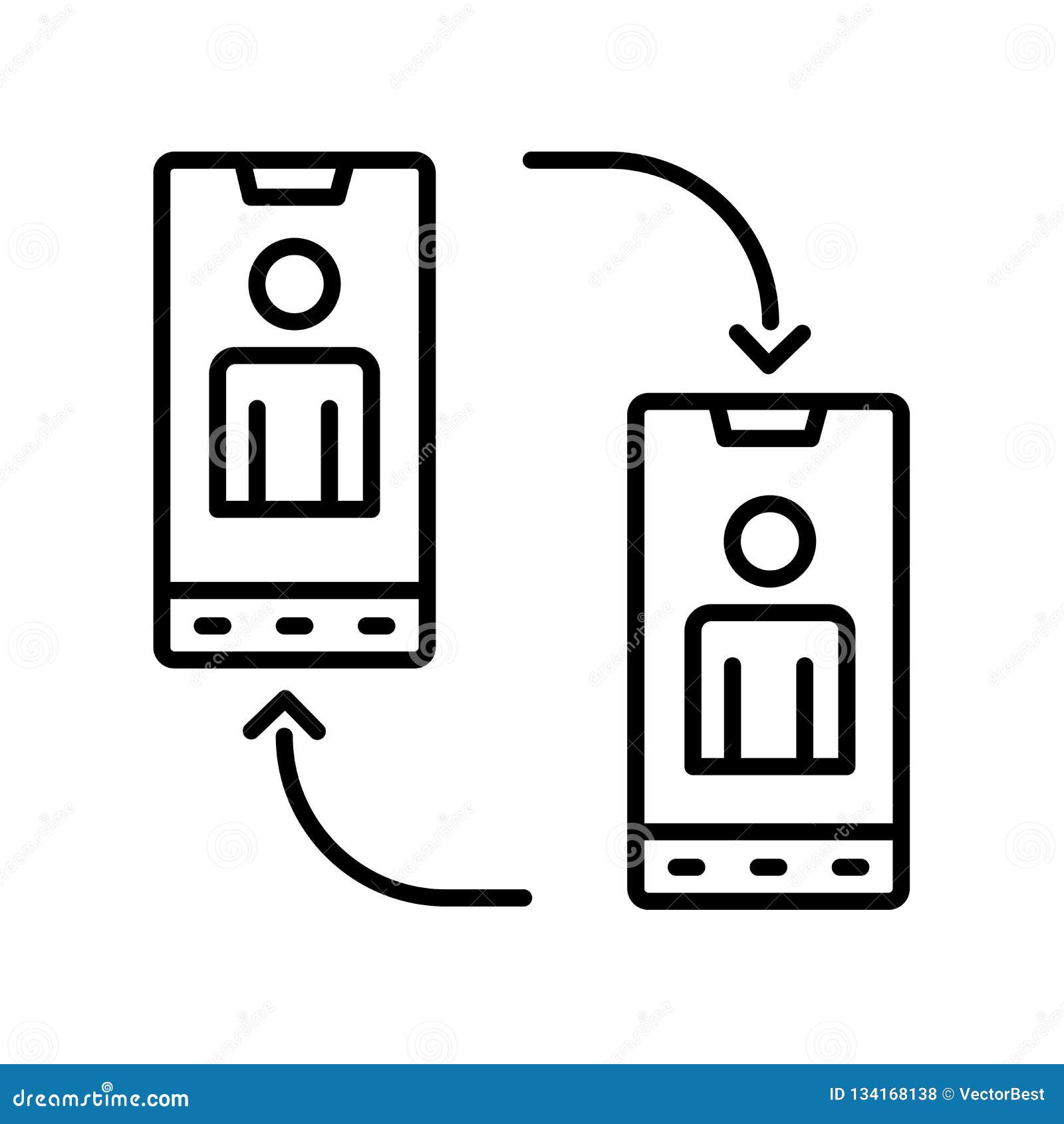 Peer To Peer Icon Vector Isolated On White Background, Peer To Peer ...