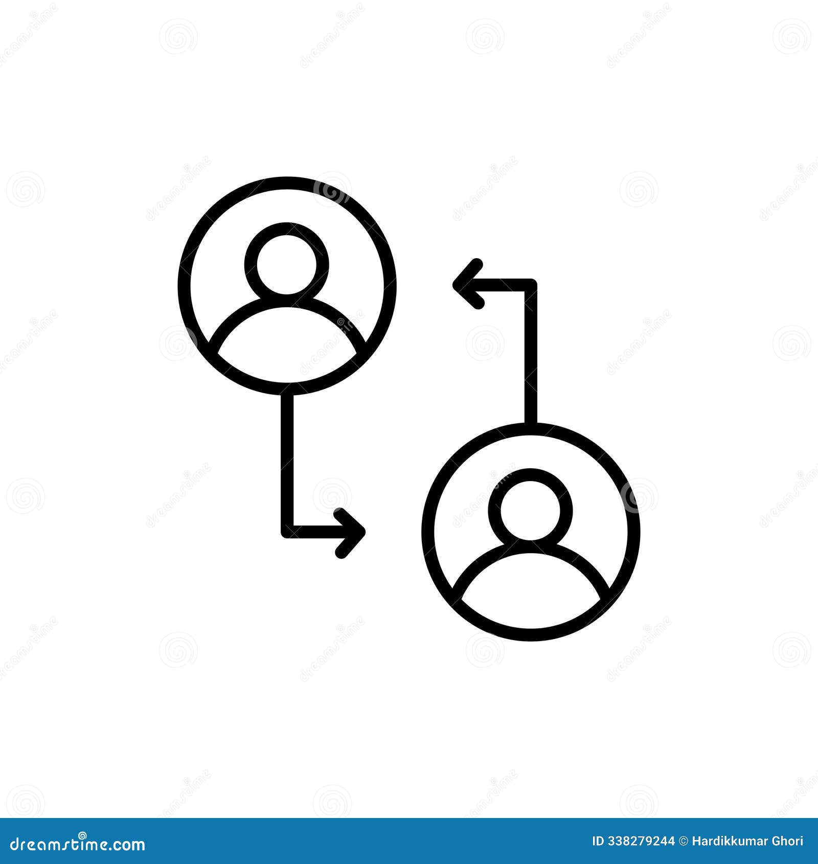 Peer to peer icon stock vector. Illustration of sharing - 338279244