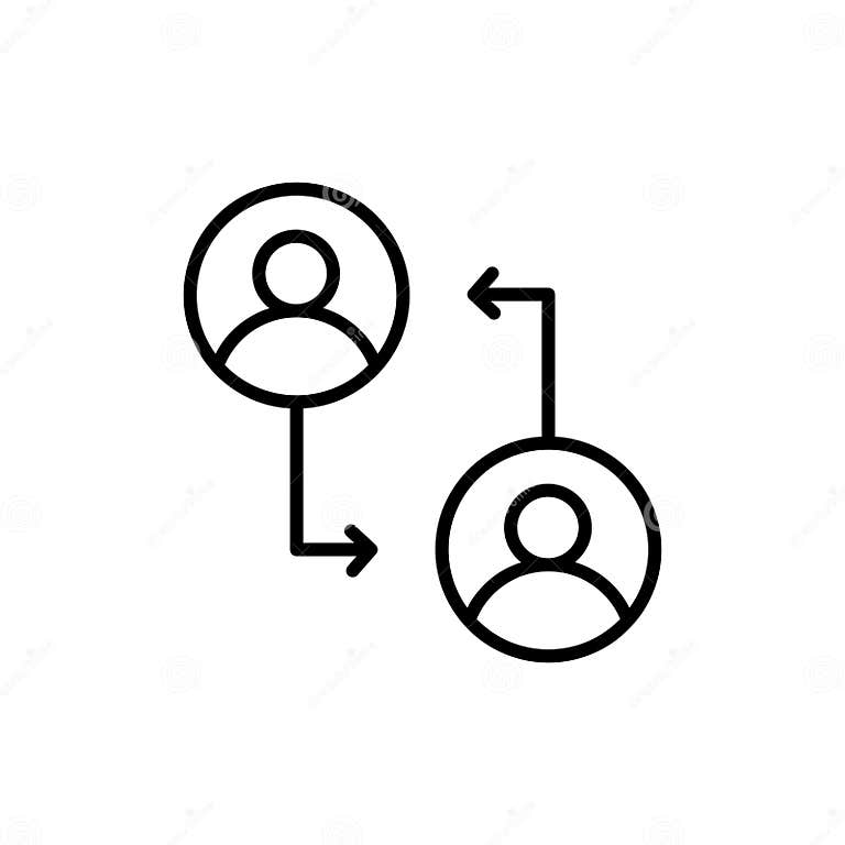 Peer to peer icon stock vector. Illustration of sharing - 338279244