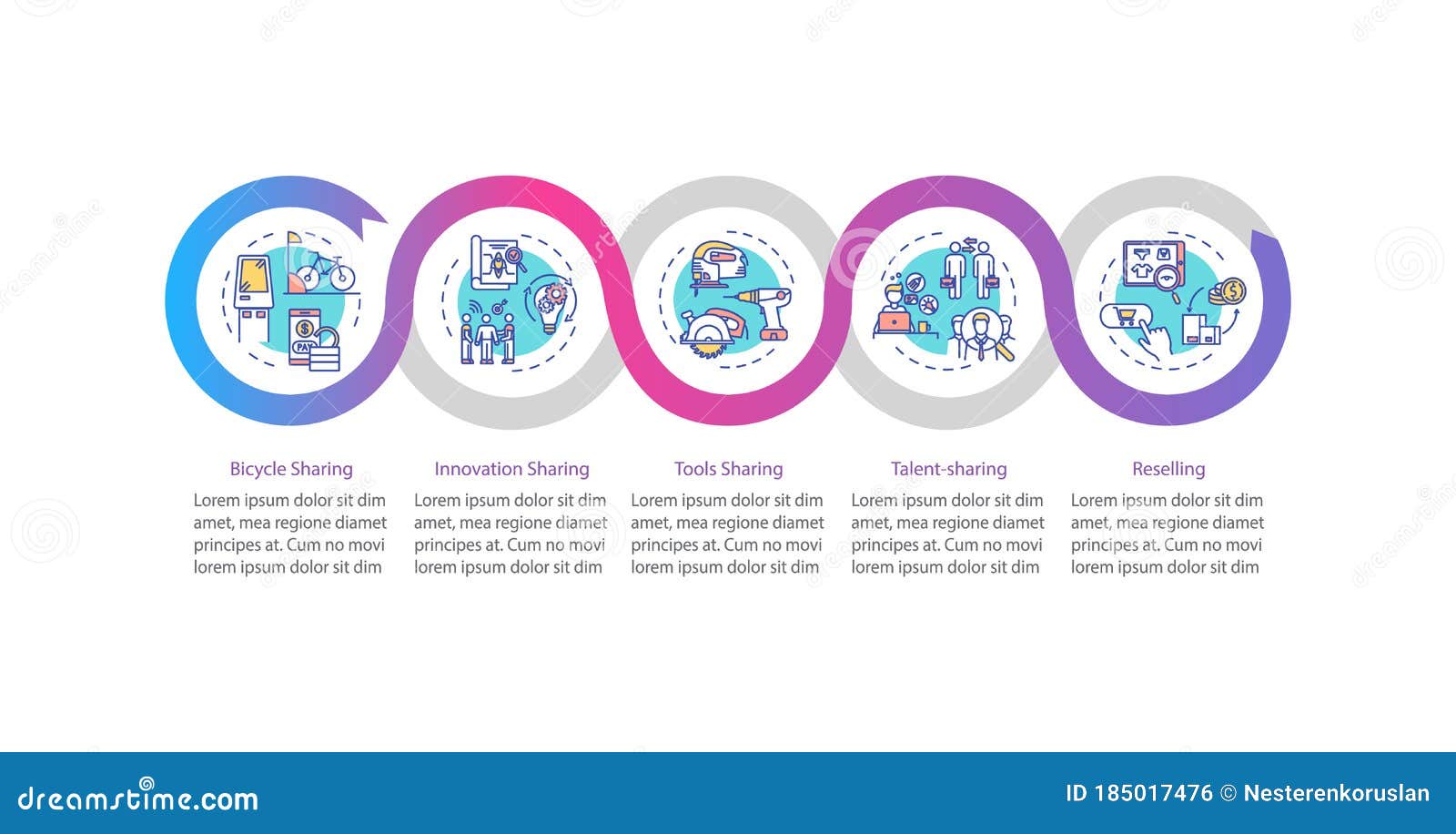 Peer To Peer Lending Vector Infographic Template Stock Vector ...