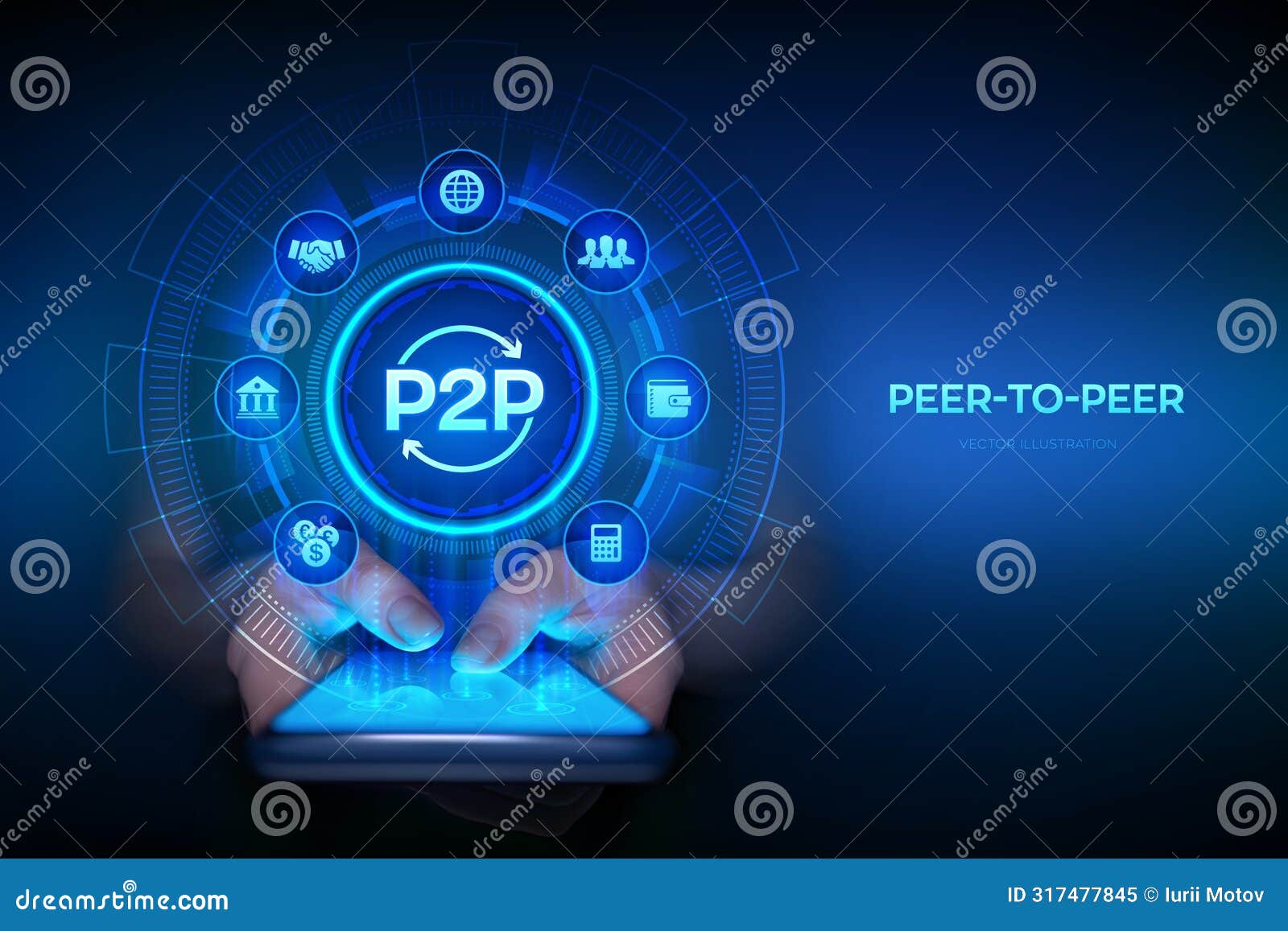 Peer To Peer. P2P Payment and Online Model for Support or Transfer ...