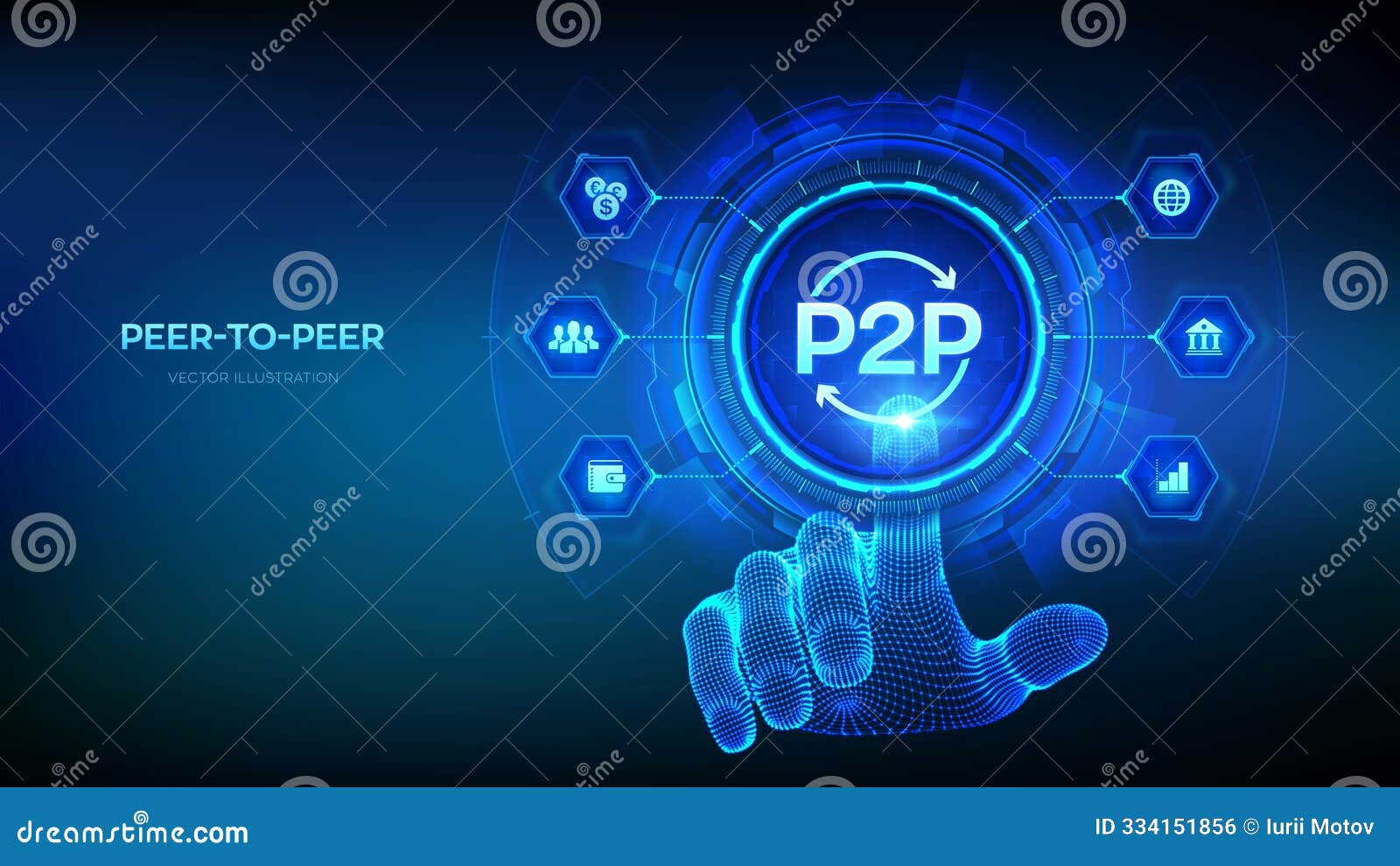 Peer To Peer. P2P Payment and Online Model for Support or Transfer ...