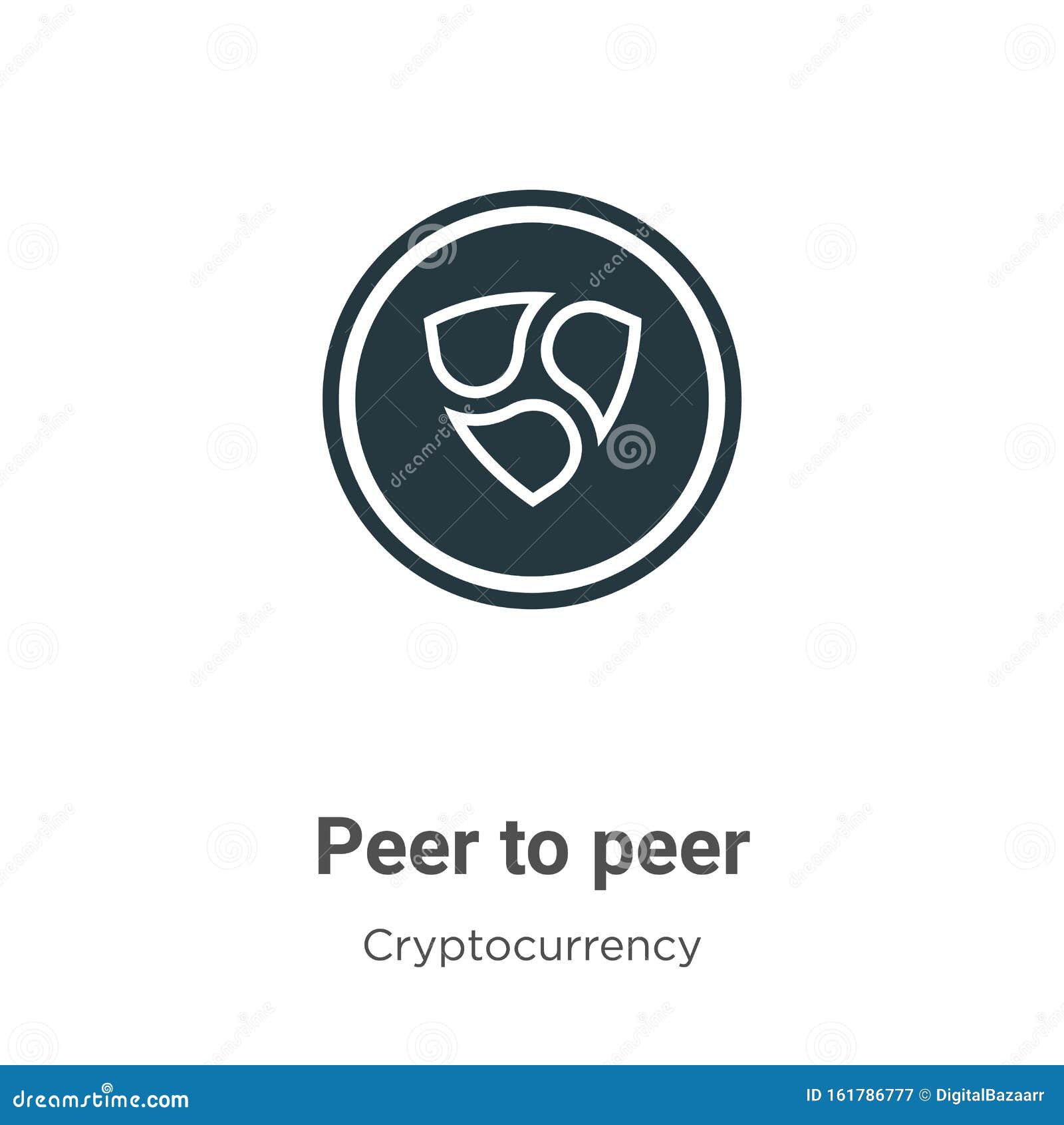Peer To Peer Vector Icon on White Background. Flat Vector Peer To Peer ...