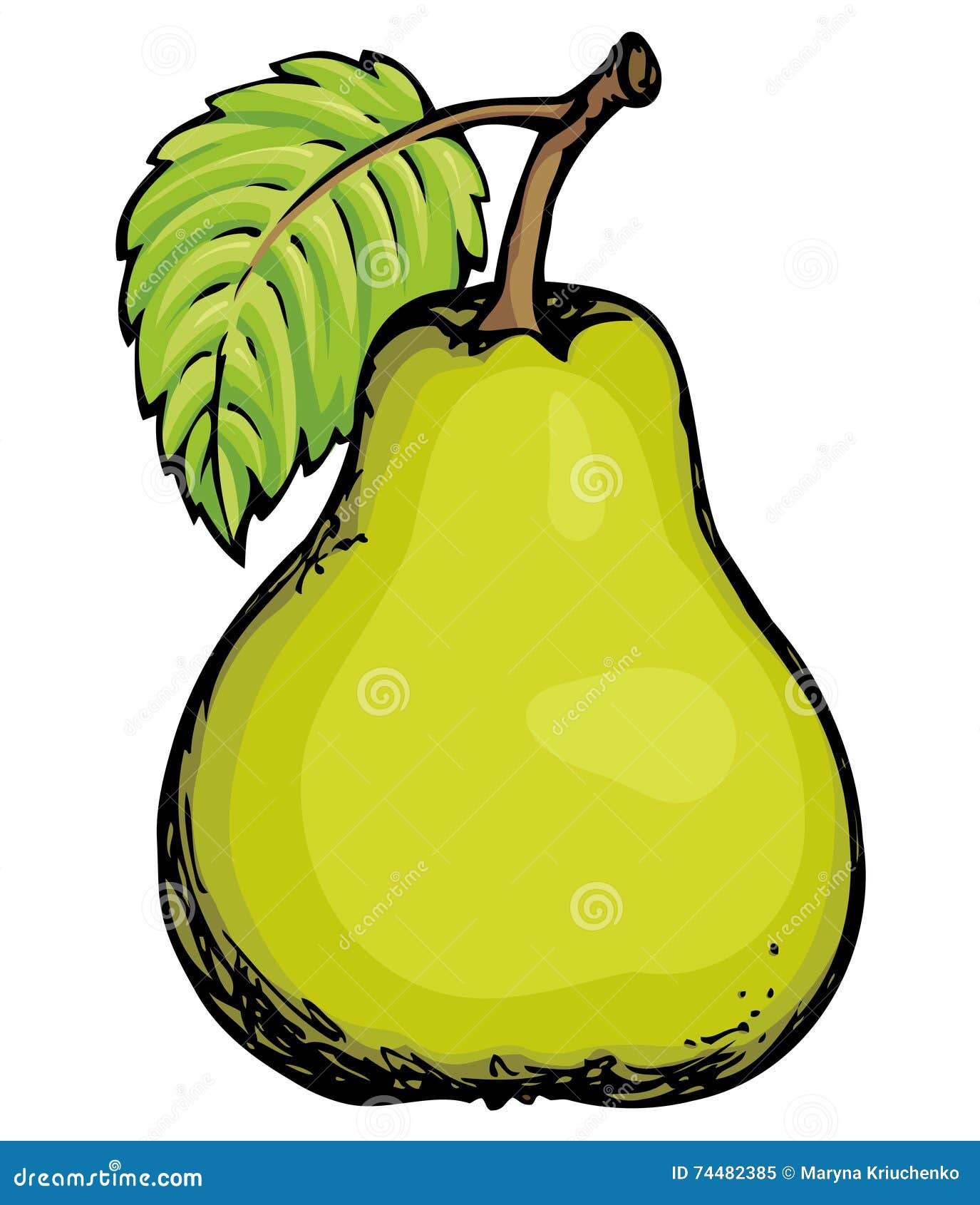 Peer Vector tekening vector illustratie. Illustration of sappig - 74482385