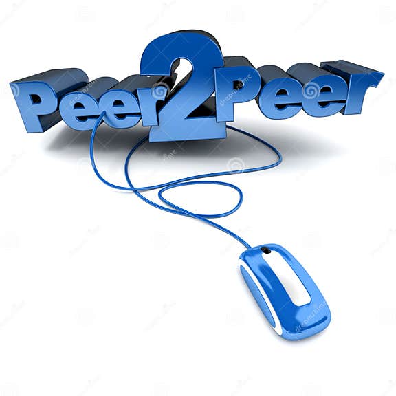 Peer2Peer blue stock illustration. Illustration of peer2peer - 16063197