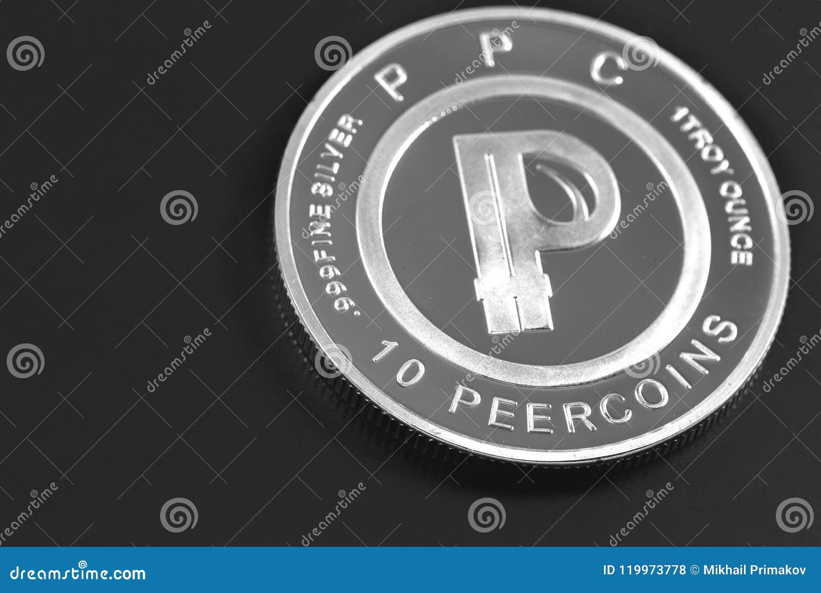 Peercoin PPC stock photo. Image of bank, crypto, symbol - 119973778