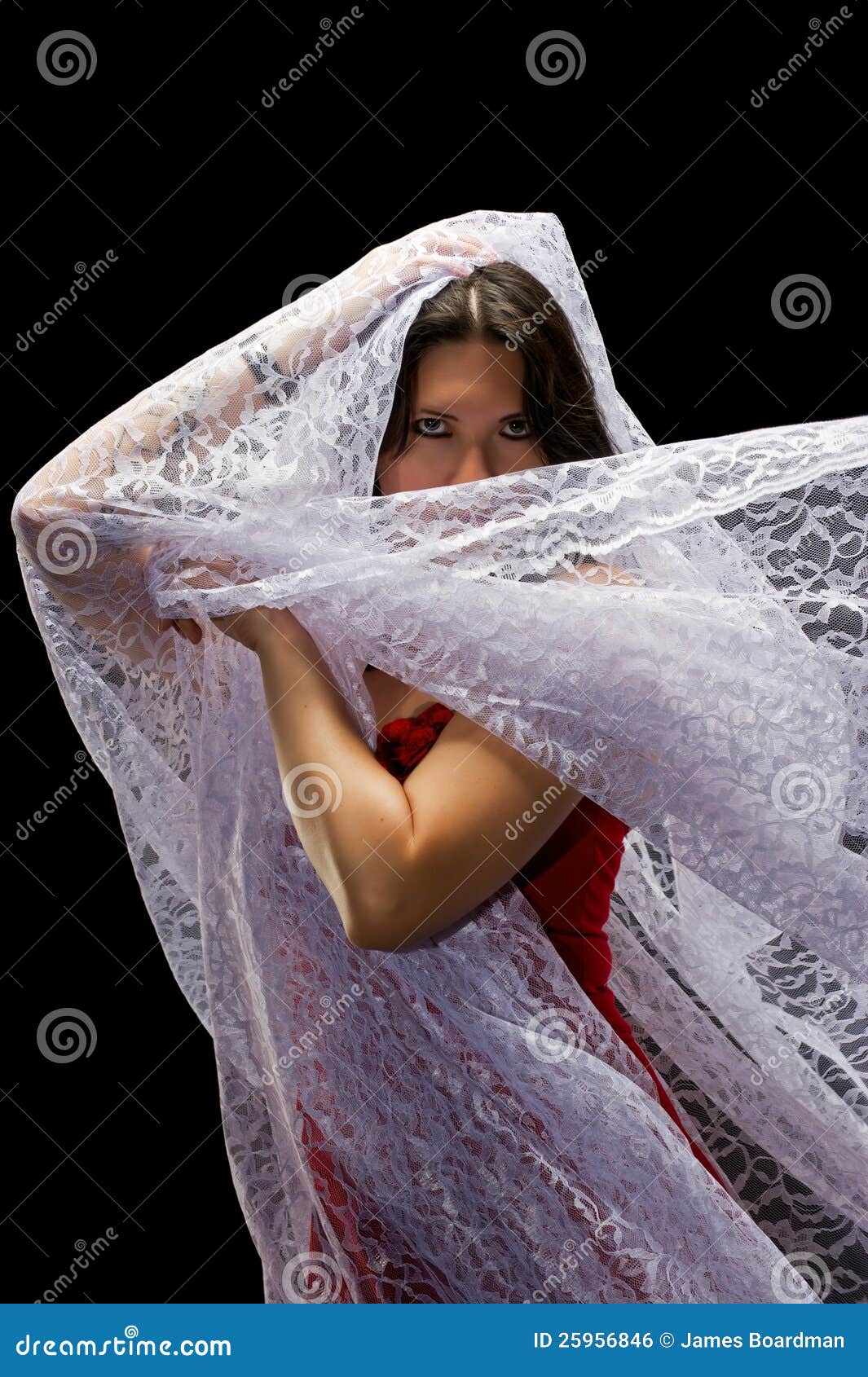 Peering door wit kant stock foto. Image of mooi, samenvatting - 25956846