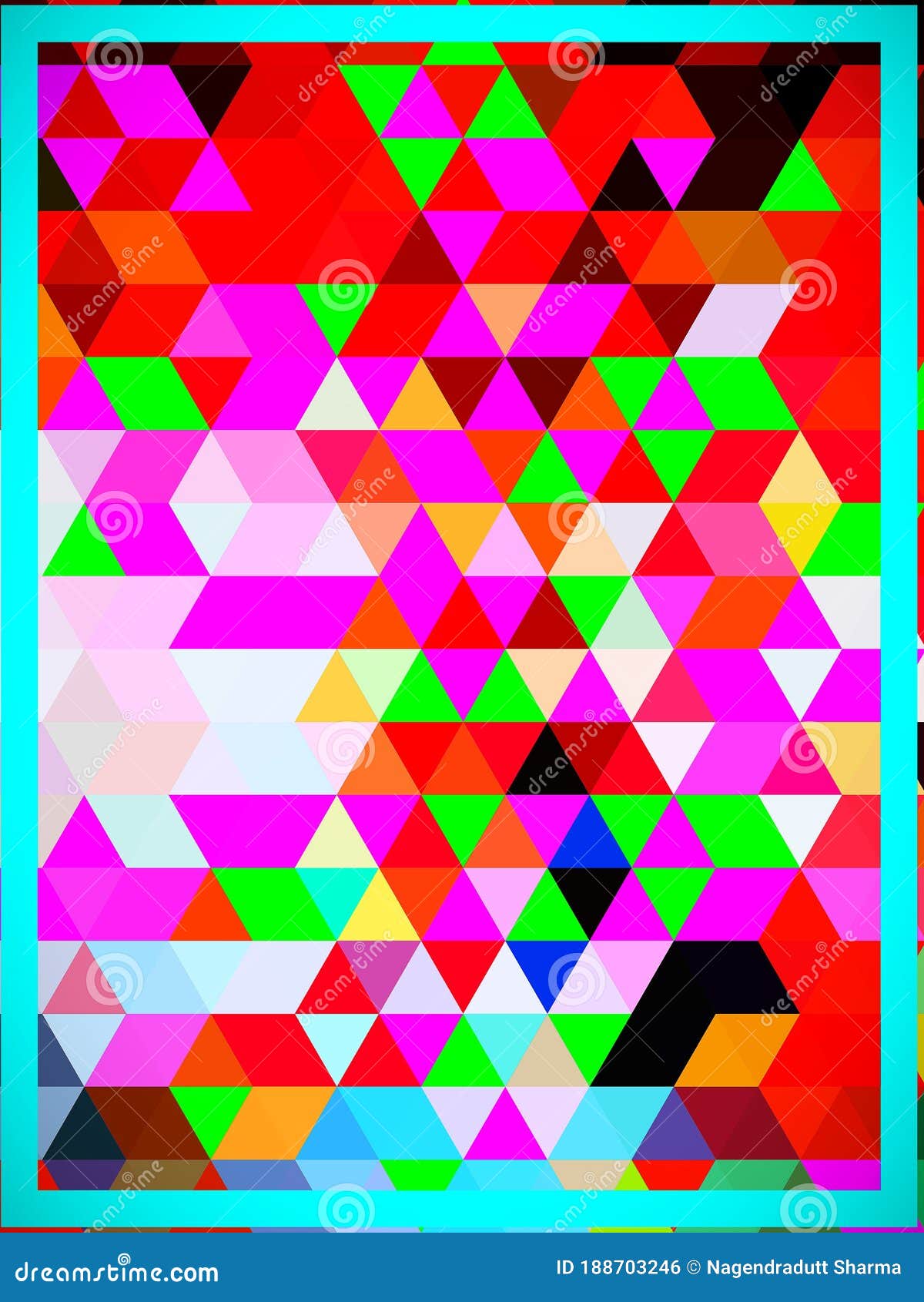 A Peerless Digital Pattern of Blue Bordered Geometric Illustration of ...