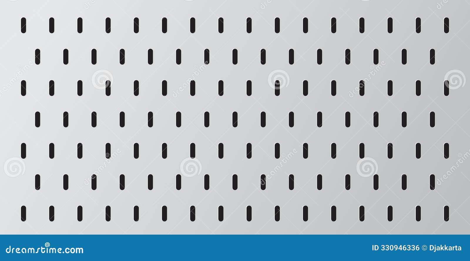 Peg Board with Oval Holes. Rectangle Grey Gradient Peg Board Perforated ...