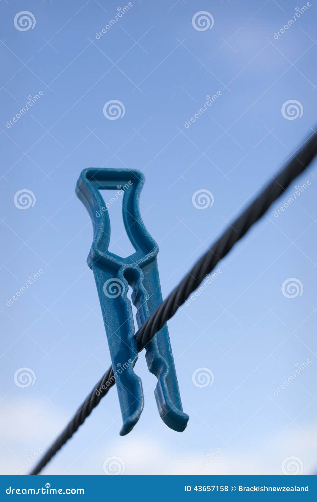 Peg on clothesline stock photo. Image of wash, close - 43657158