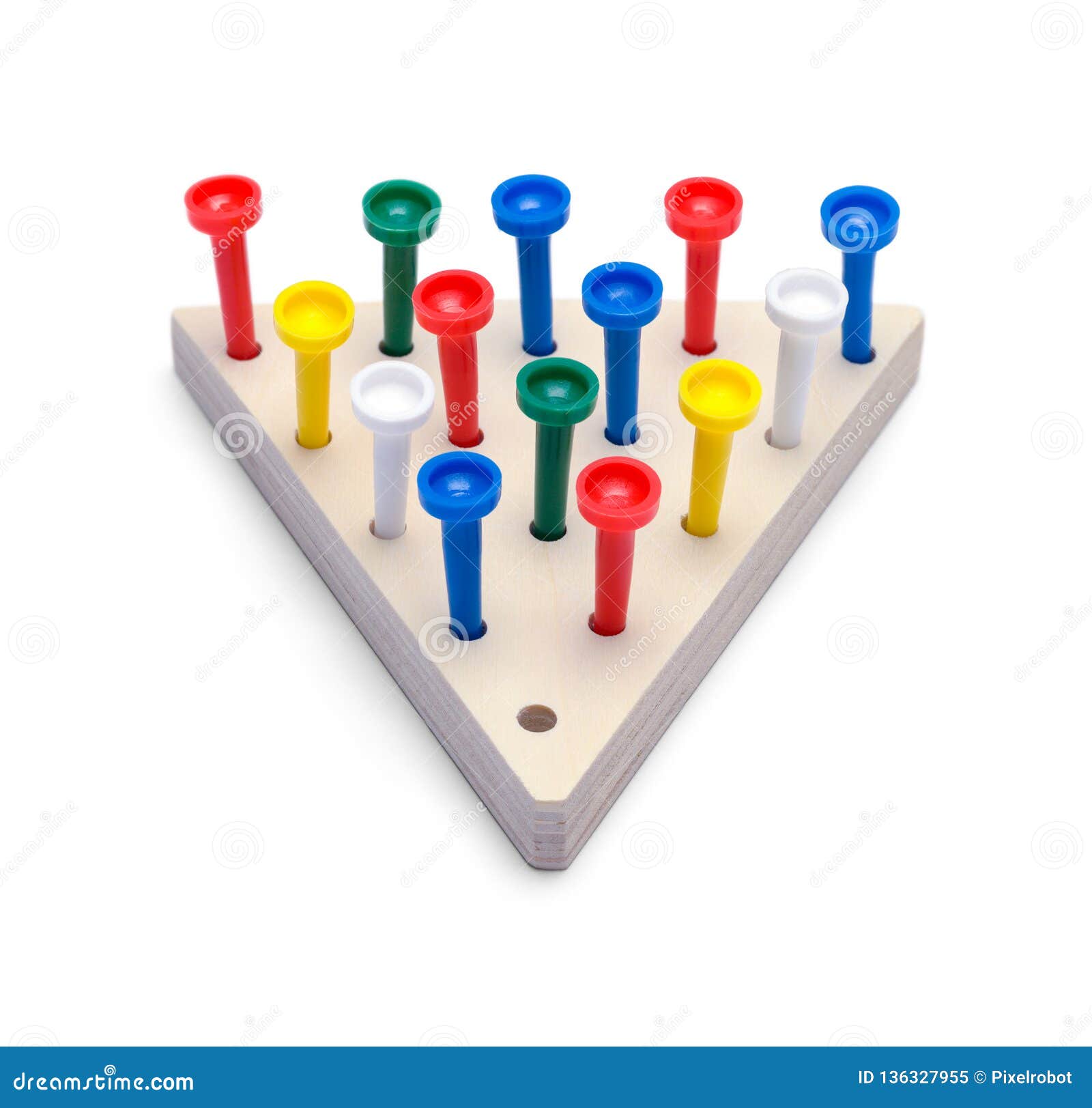 Peg Game Top View stock image. Image of green, wood - 136327955