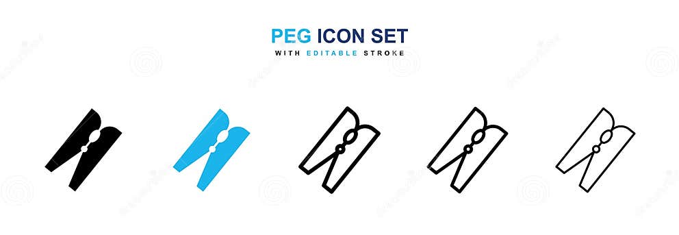 Peg icon vector stock illustration. Illustration of string - 348442418