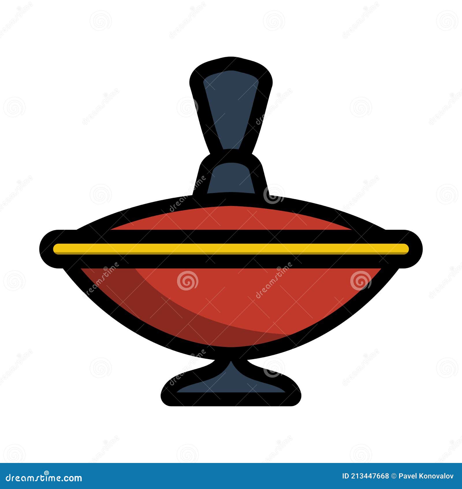 Peg-Top Icon stock vector. Illustration of baby, turning - 213447668