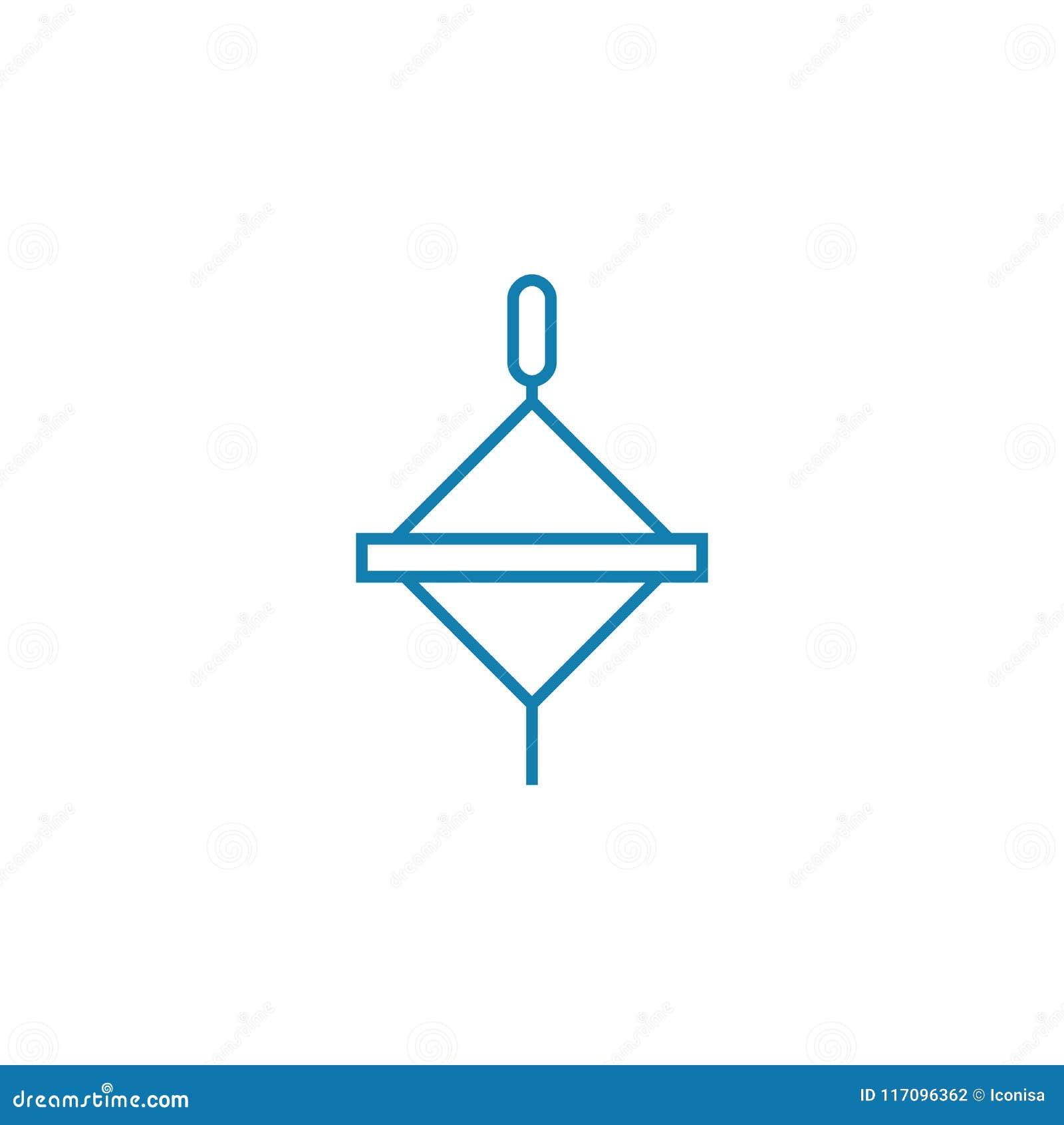 Peg-top Linear Icon Concept. Peg-top Line Vector Sign, Symbol ...